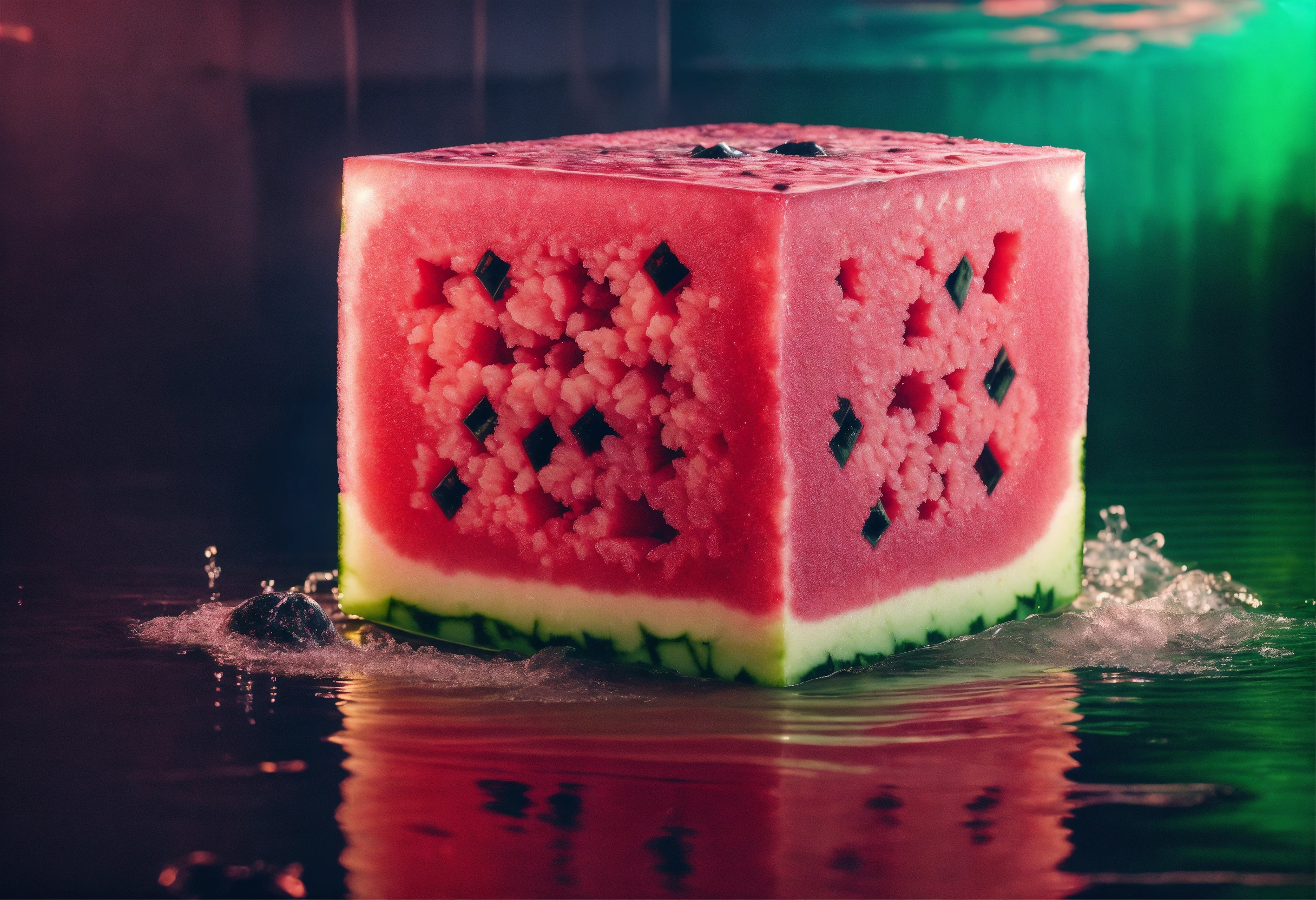 Lexica - Square watermelon, 4k, vintage photo, reflection, beautiful ...