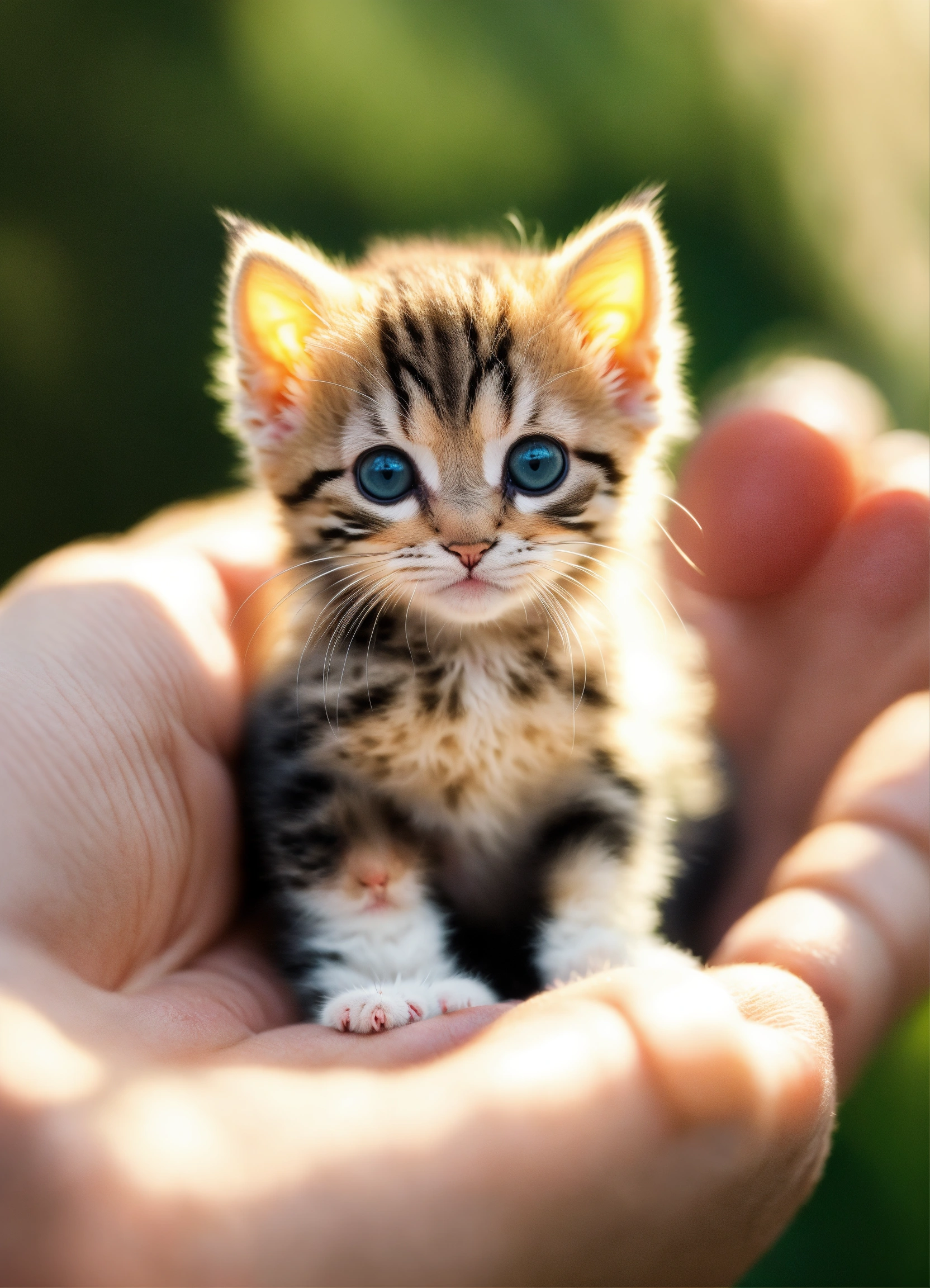 Lexica - Mini small very very small kitten in hands fantasy small size
