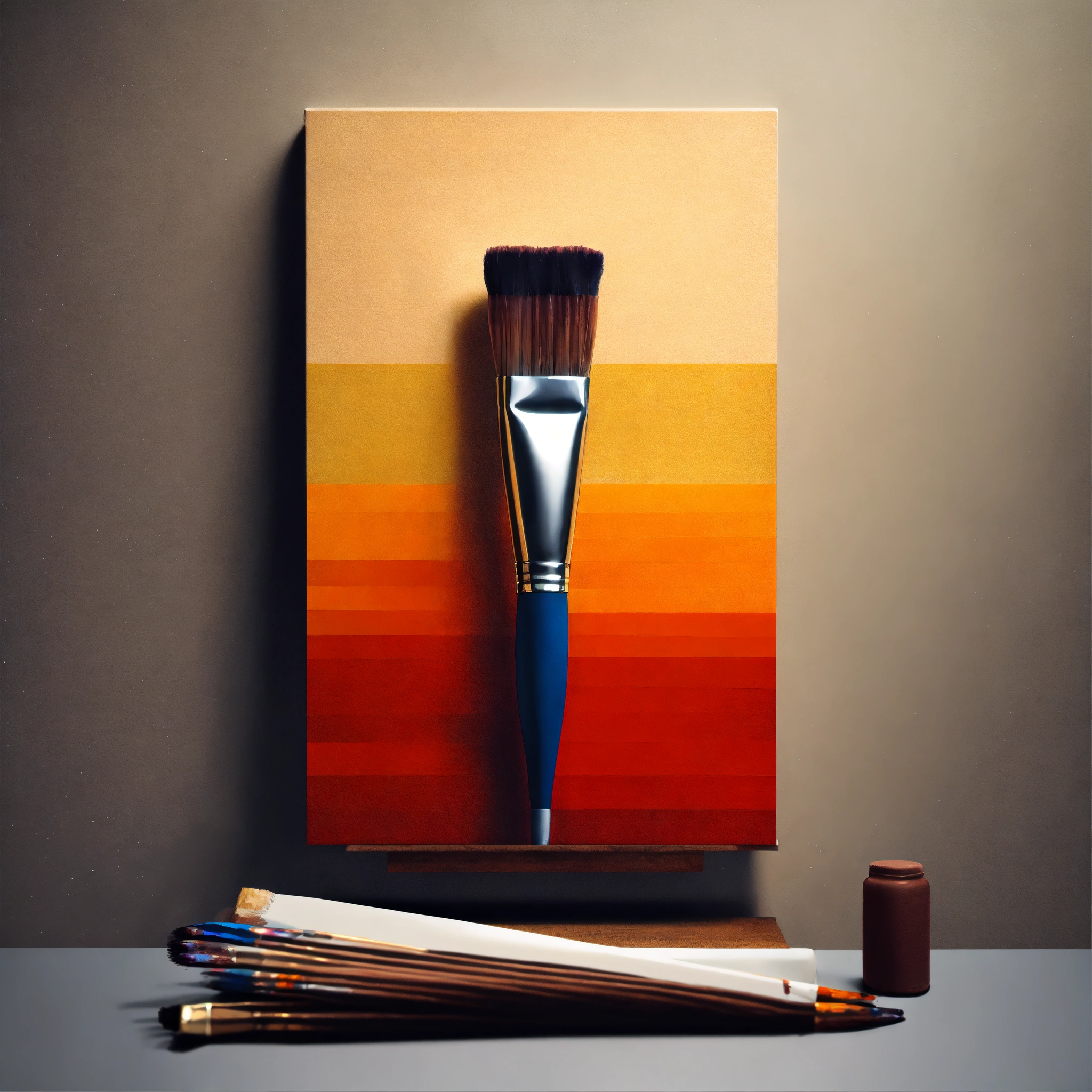 Lexica - Minimalistic image of a photo realistic paintbrush painting ...