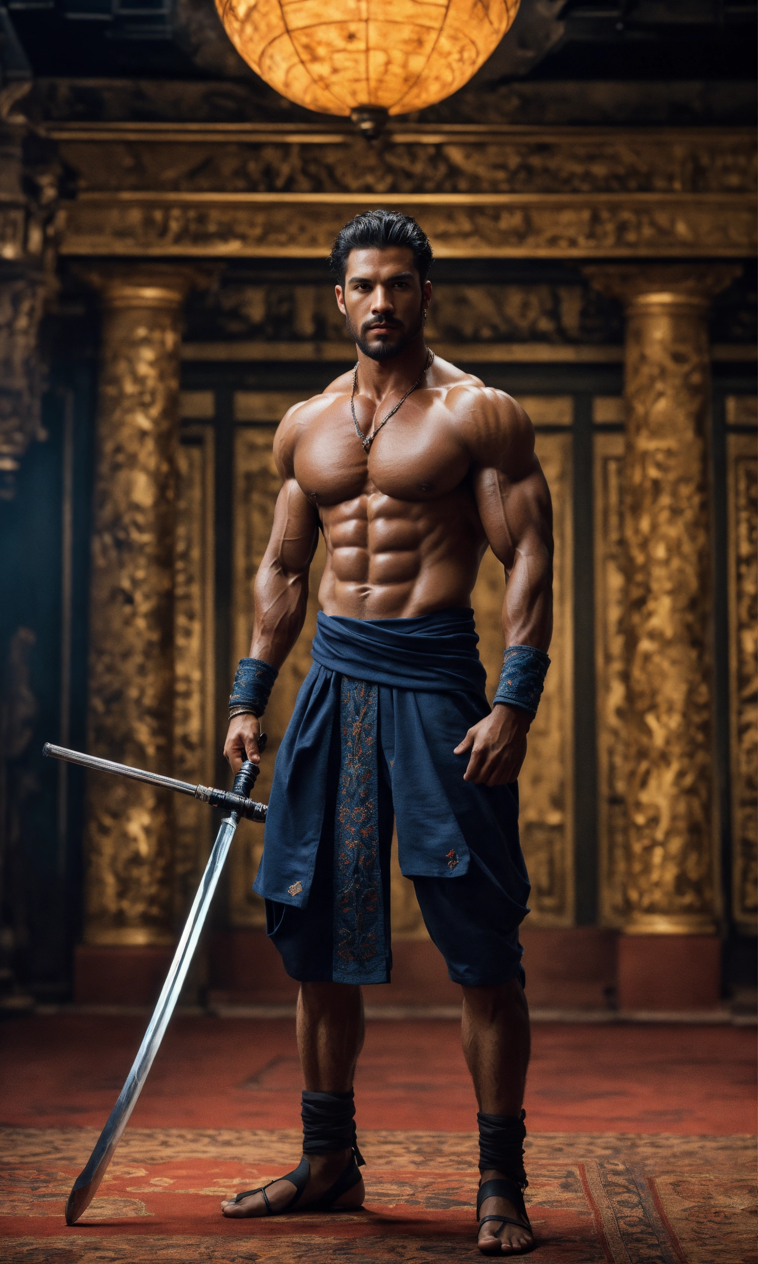 Lexica - Portrait of a stunningly handsome ninja with ,mister Olympia ...