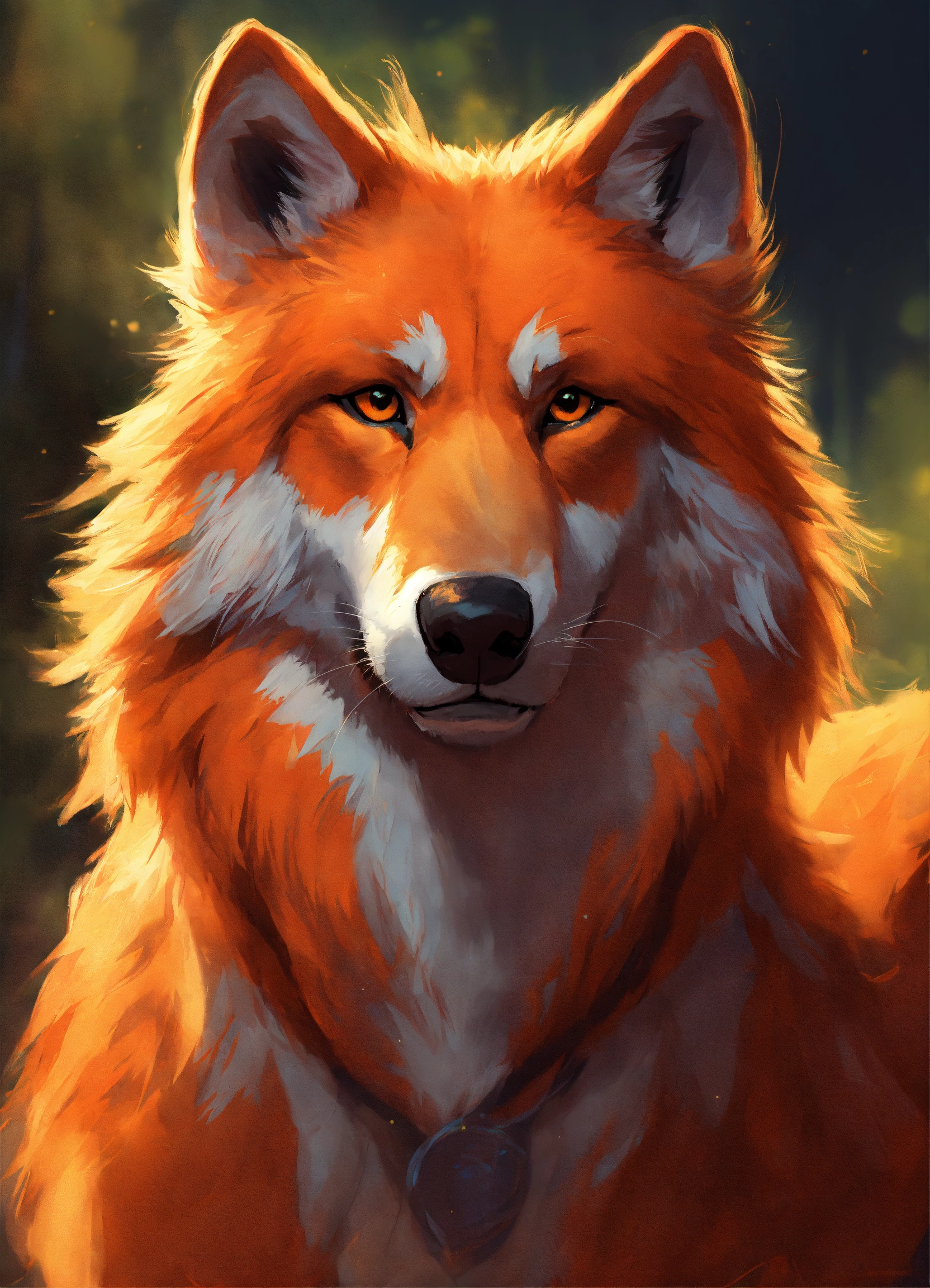 Lexica - An orange wolf in pixar style