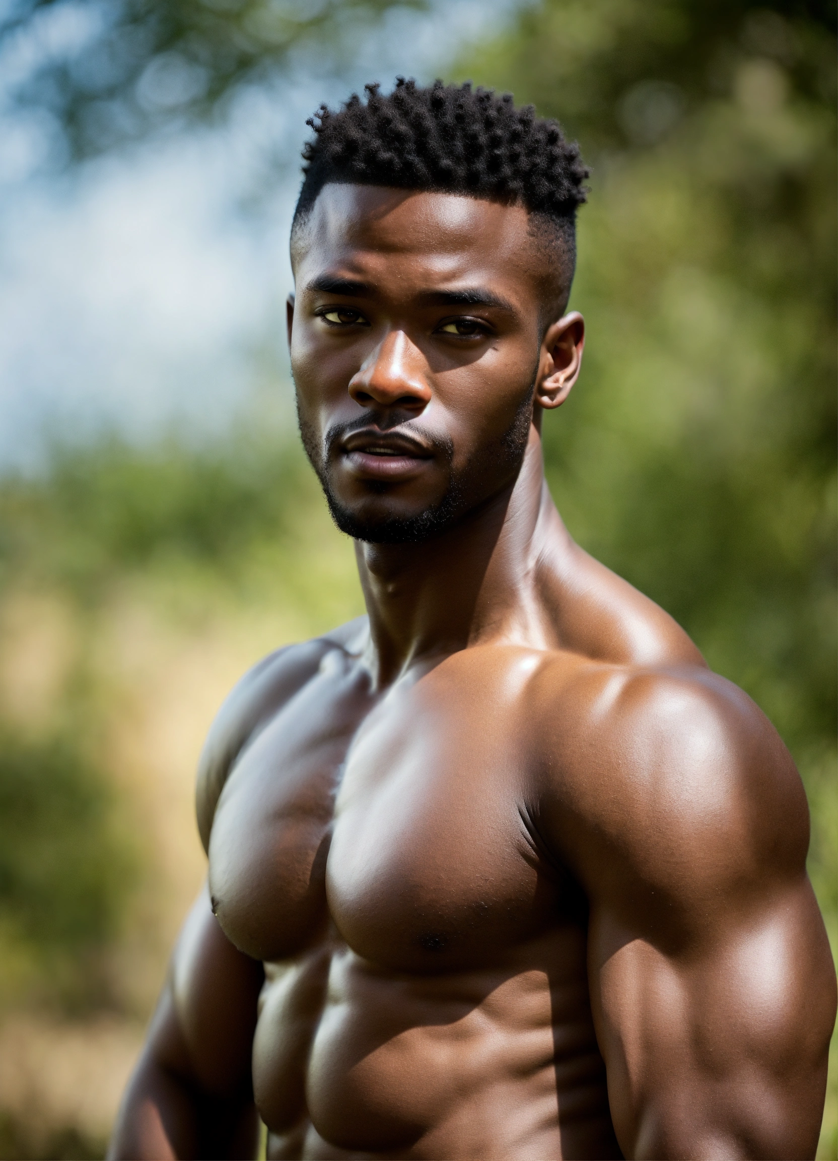 Lexica - African men, short hair, big eyes, high nose bridge, well ...