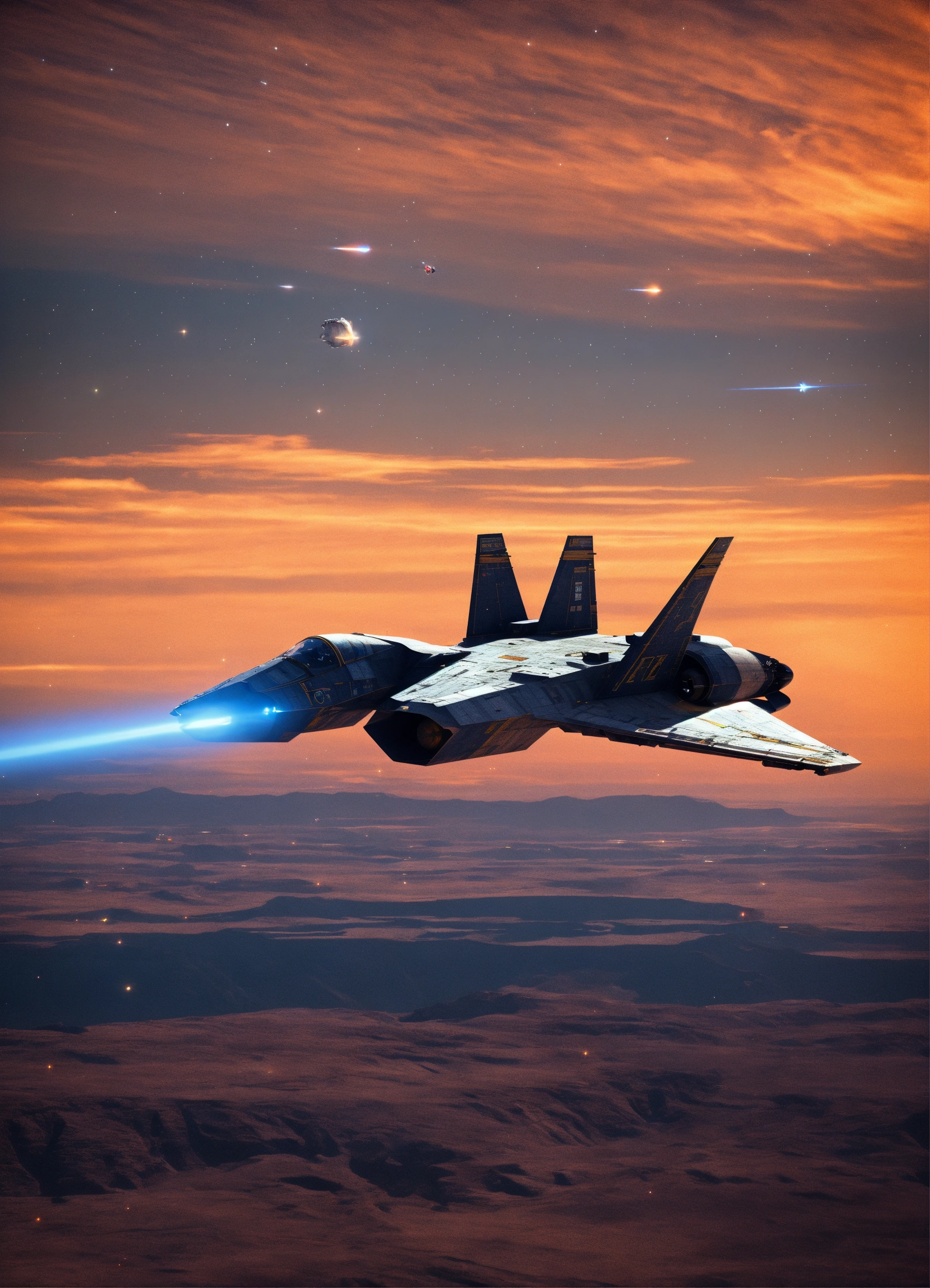 Lexica - Ultra realistic photo of a highly advanced space fighter