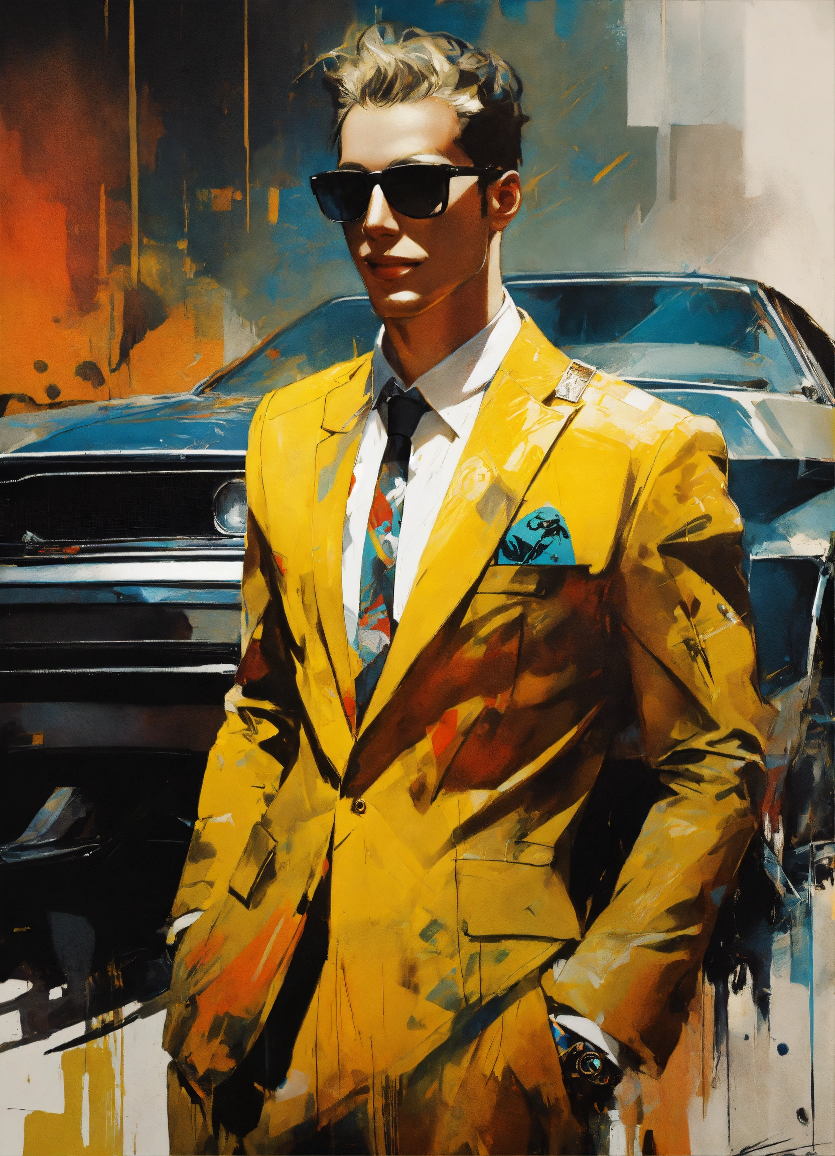 Lexica - "Suit" with a graphic of a streetwear automobile,smile, by ...