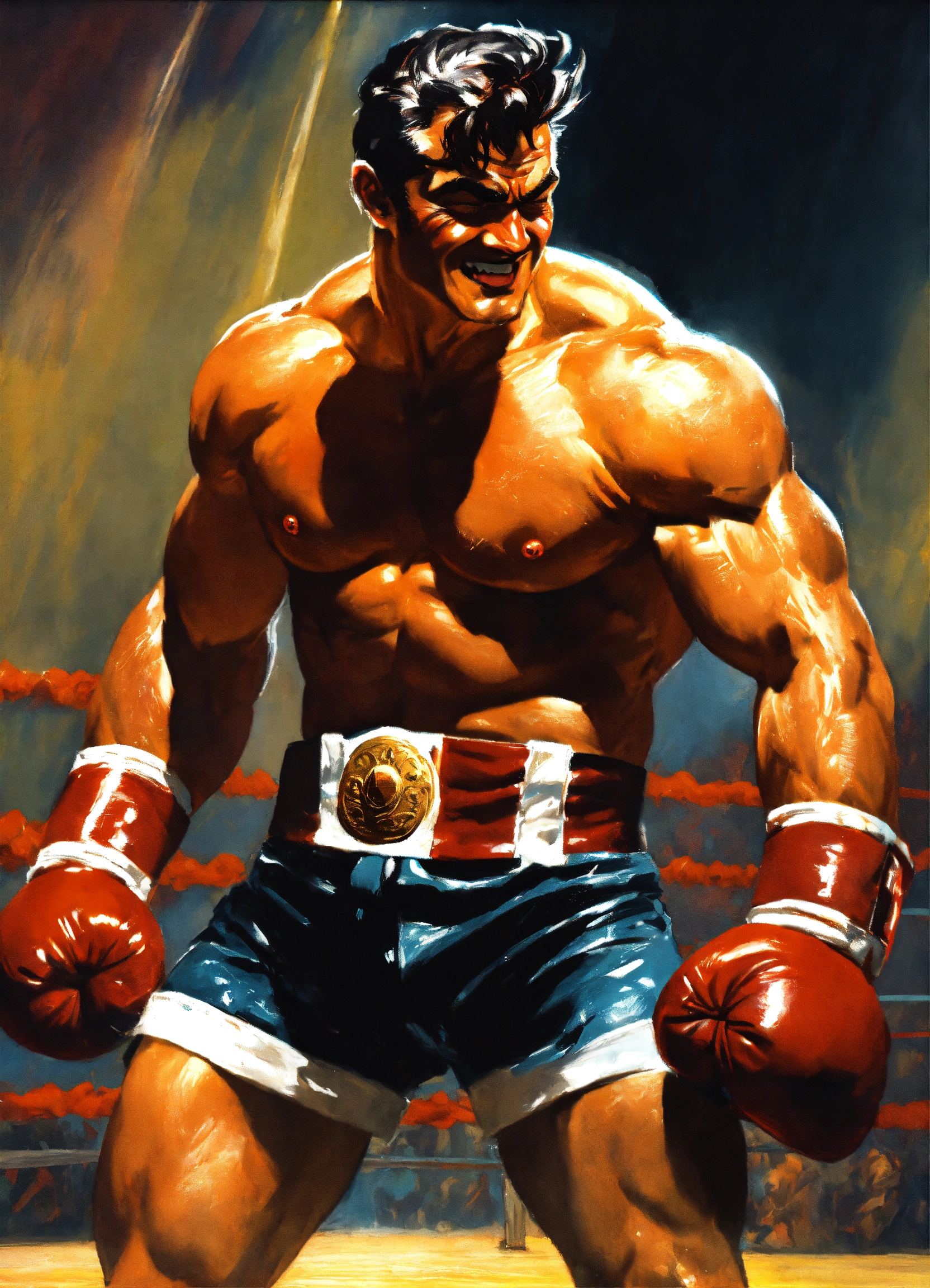 Lexica - Frank frazetta character, boxer, fabio, musclebound, Boxing ...