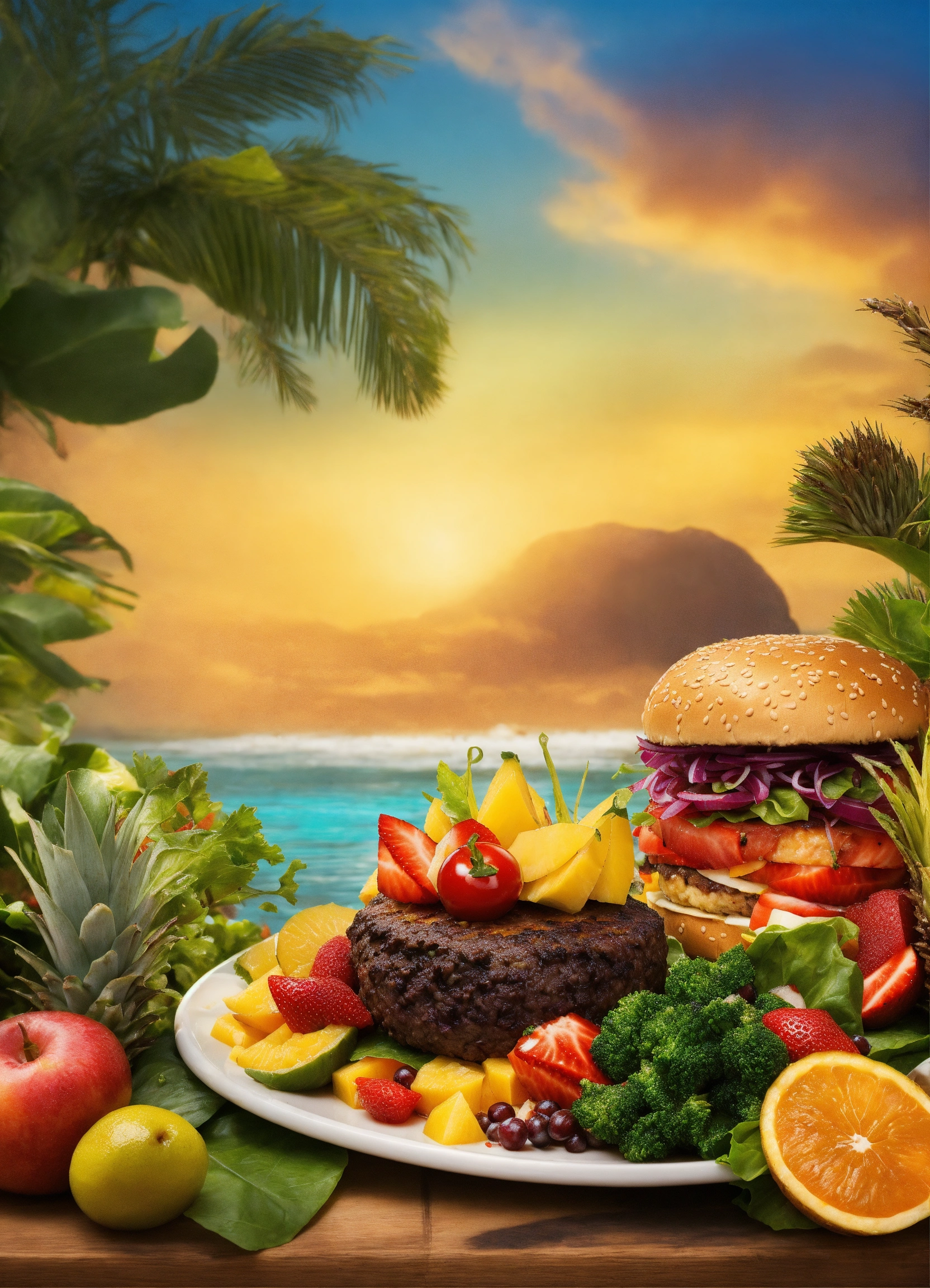 Lexica - Realistic, african cuisine, fruit garnish, fine dining ...