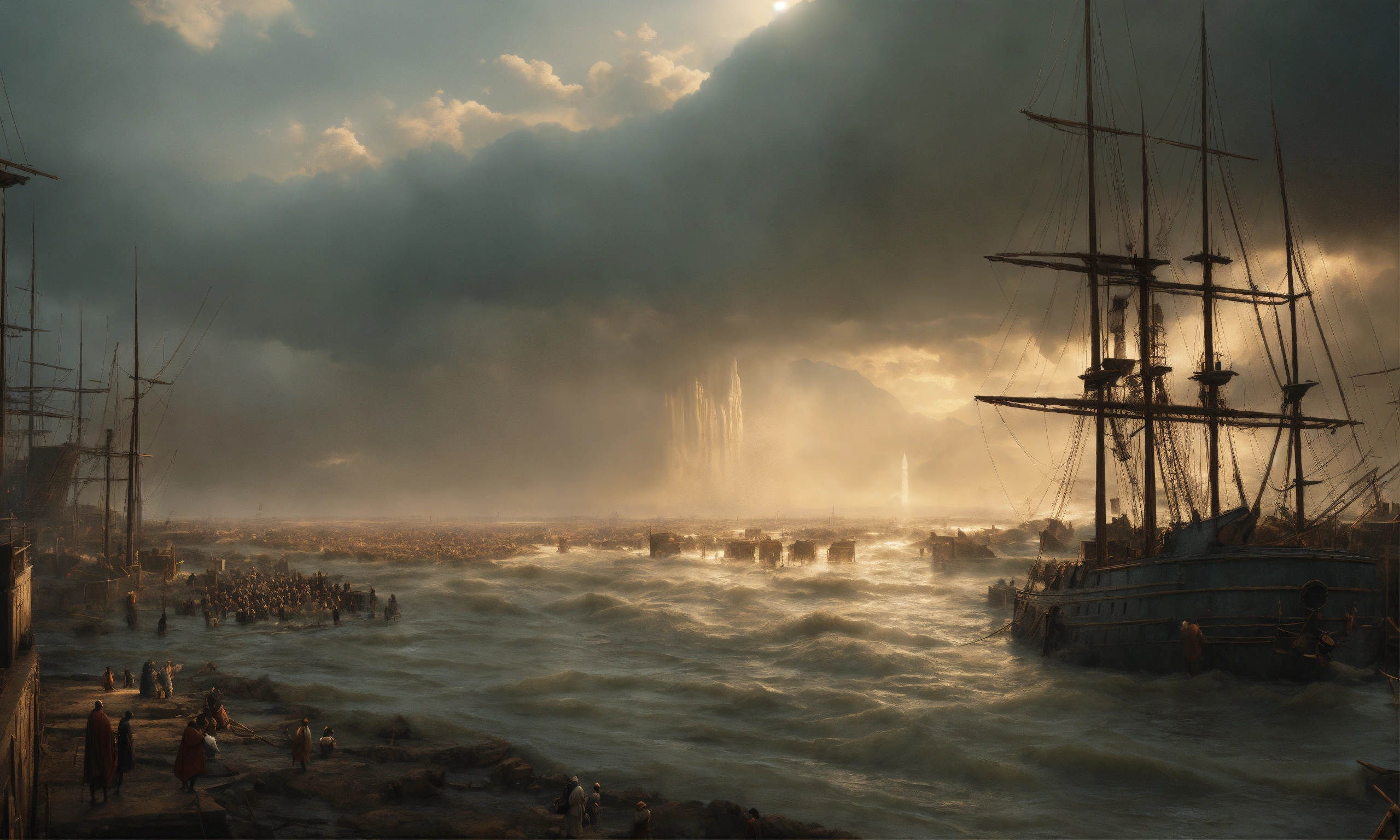 Lexica - The Great Flood, as described in the bible, The flood arrives ...