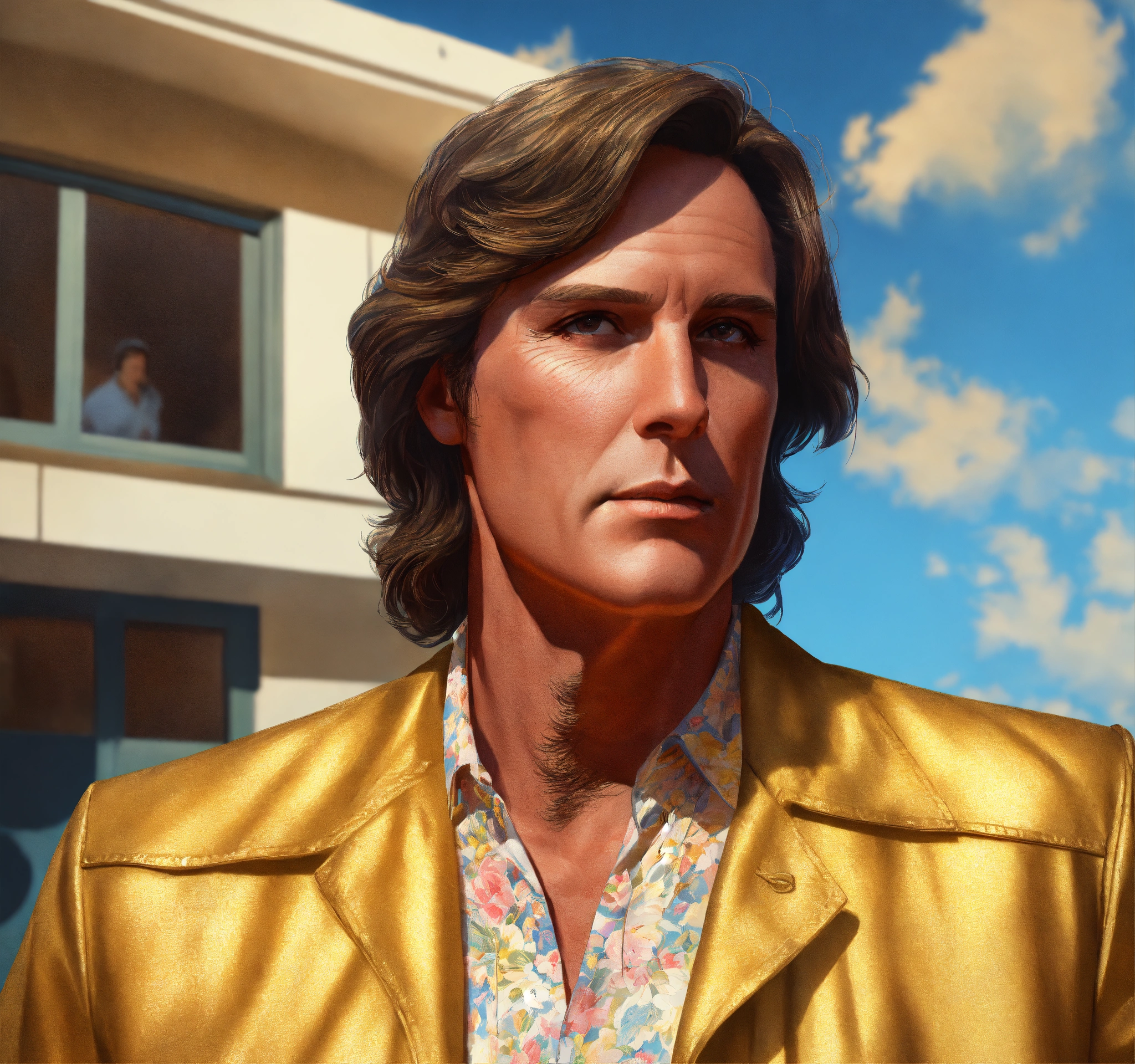 Lexica - Sky view angle shot Pop art, hyperrealist full body portrait ...