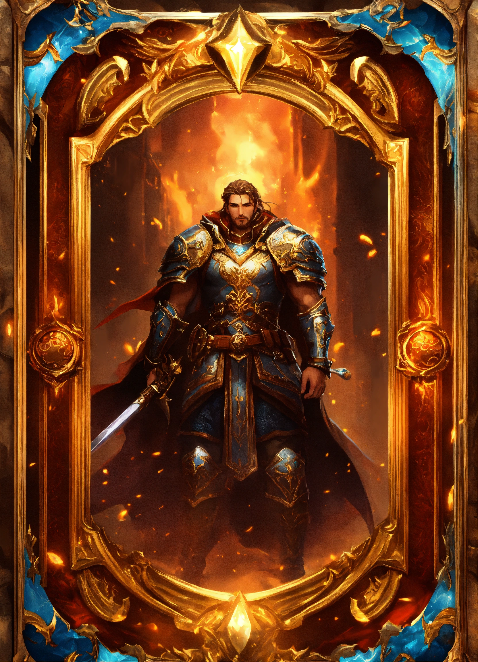 Lexica - Fantasy card game template with decorative frame, top 30% ...