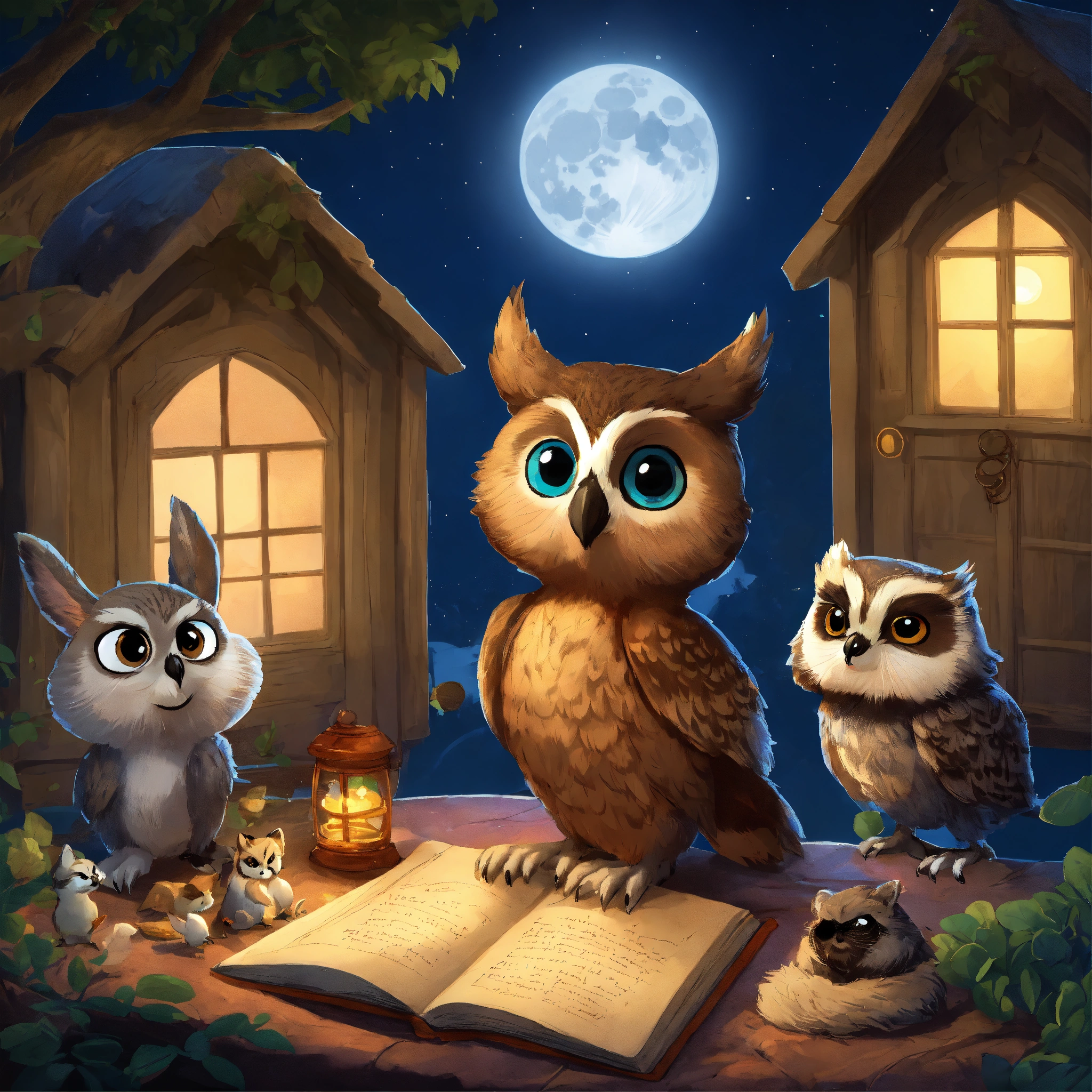 Lexica - A children's story book In the dead of night, at a meeting ...