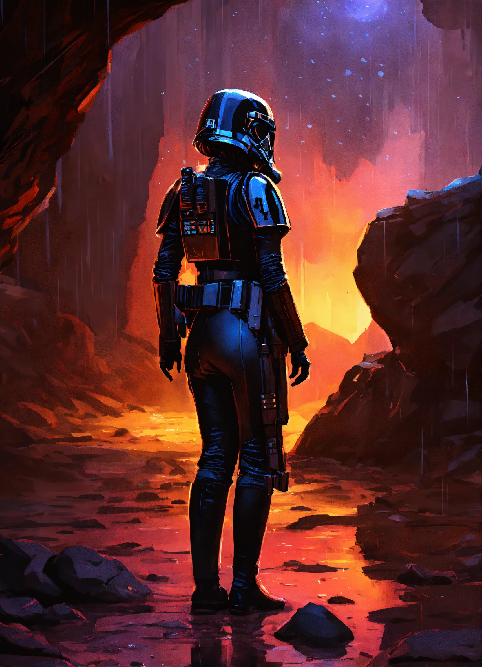 Lexica - Digital art of a female Star Wars Imperial TIE pilot in the ...