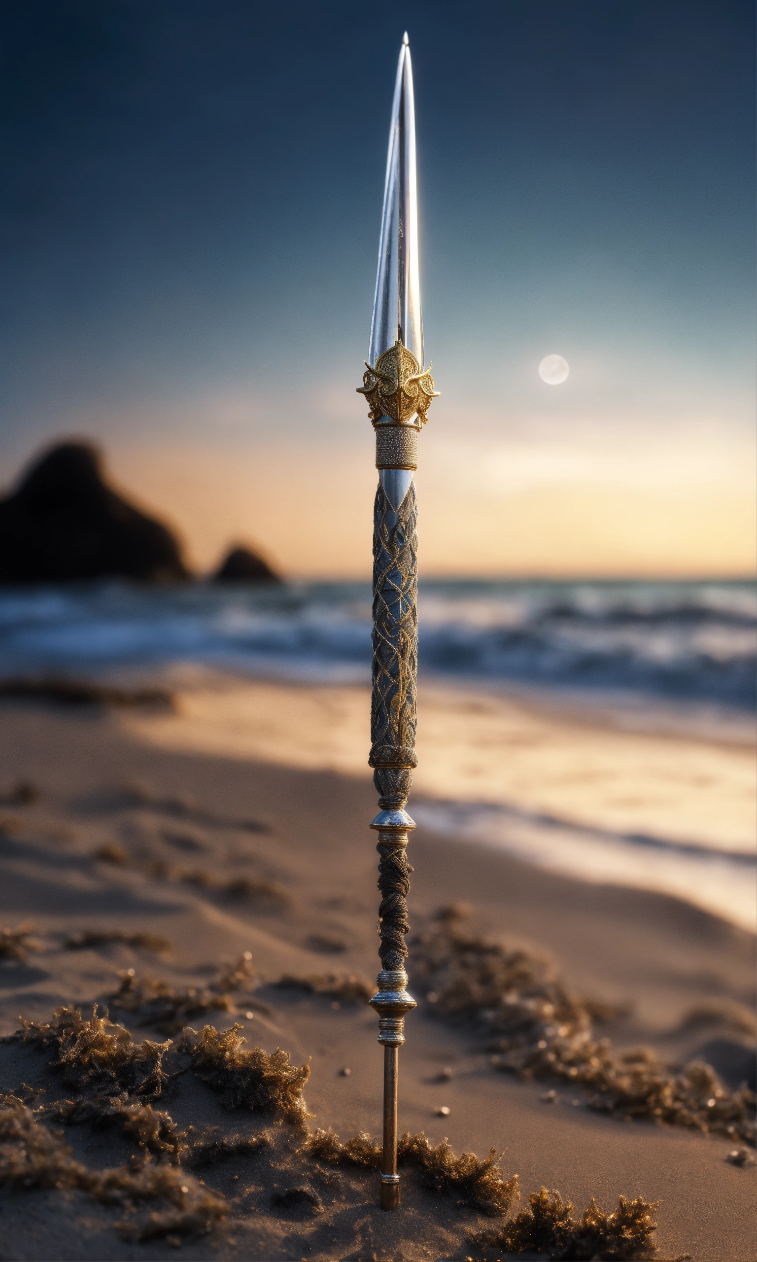 Lexica - 8k, picture of a narrow and delicate toothed fishing spear ...