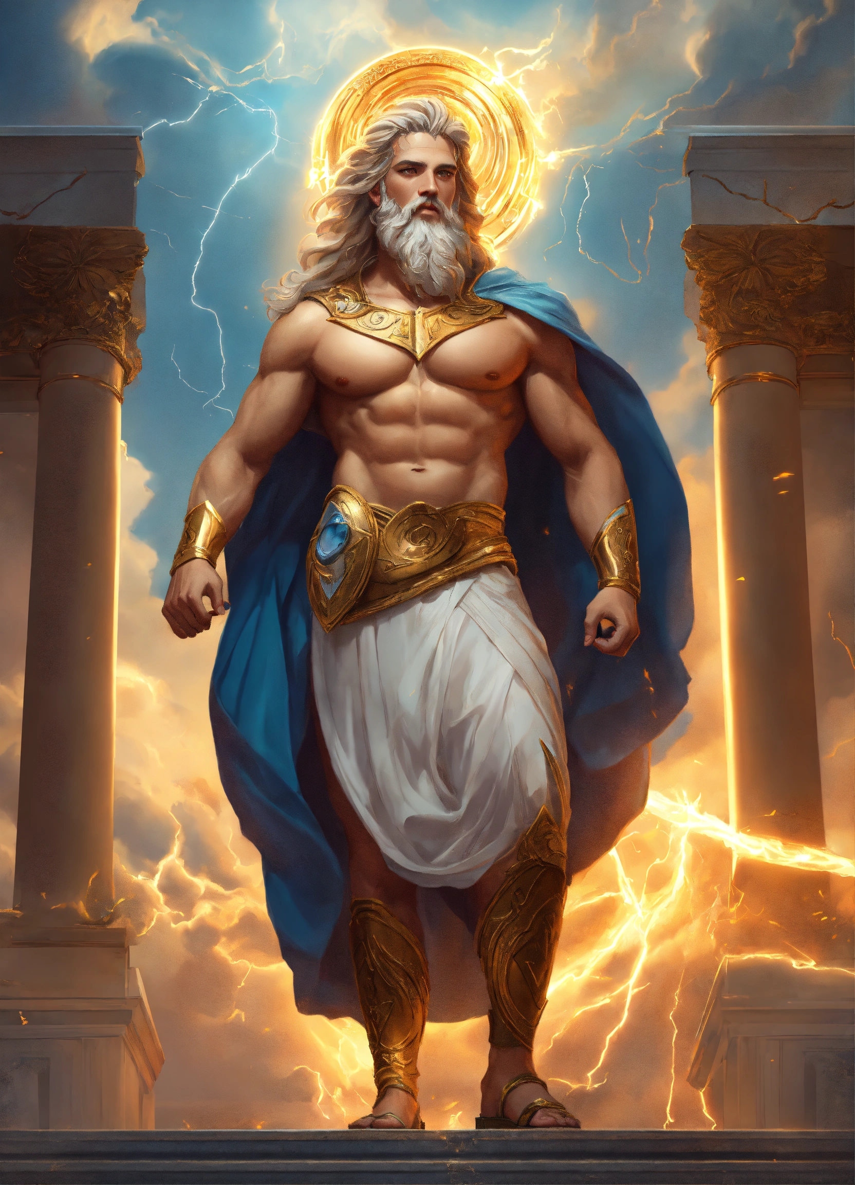 Lexica - Ultrarealistic illustration of zeus of a mythological Greek ...