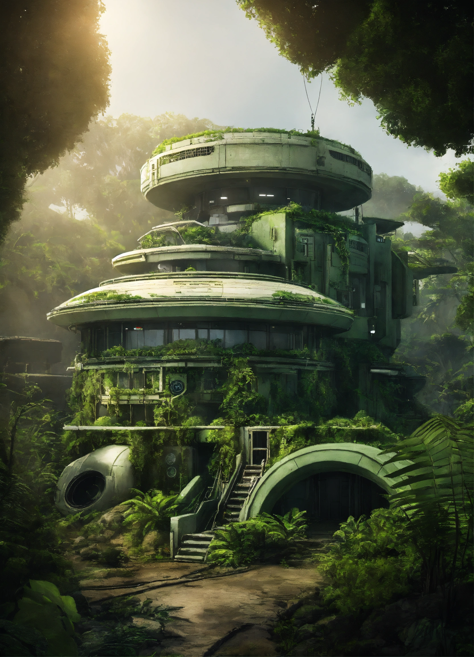 Lexica - Sci fi military jungle compound