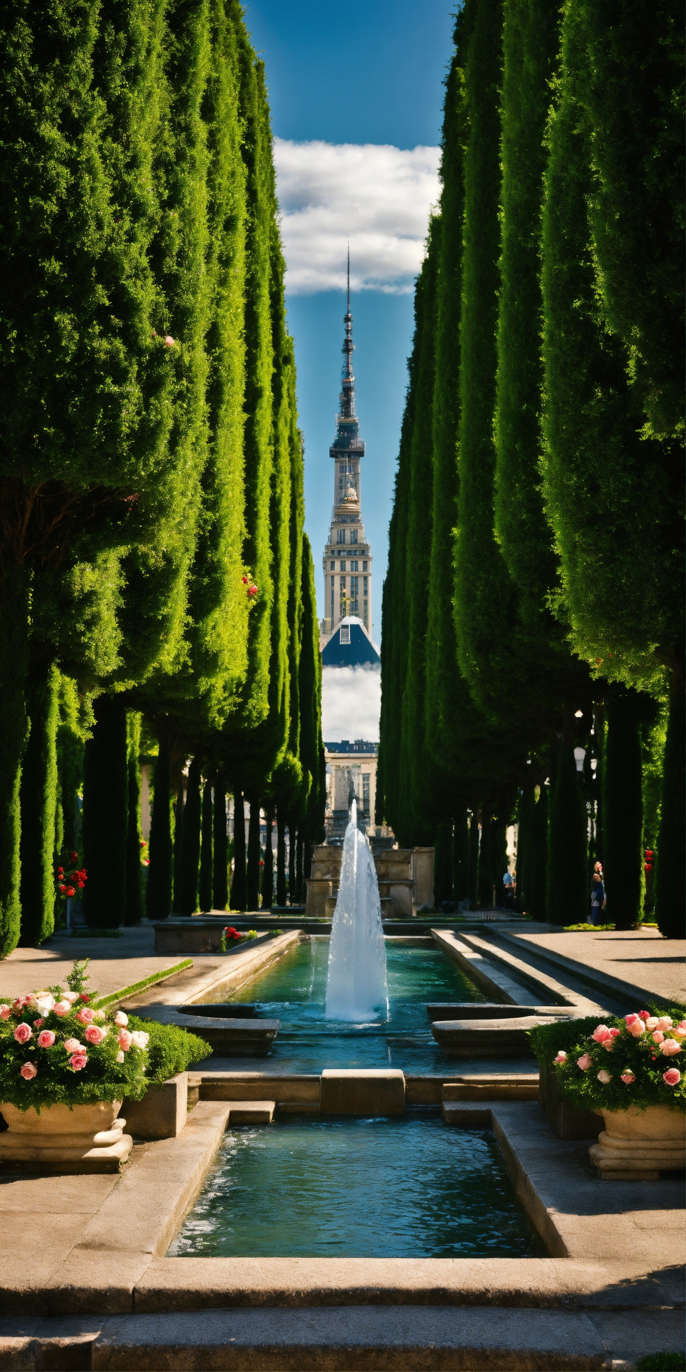 Lexica - Water falls, geneva water fountain jet d’eau, cypress trees ...