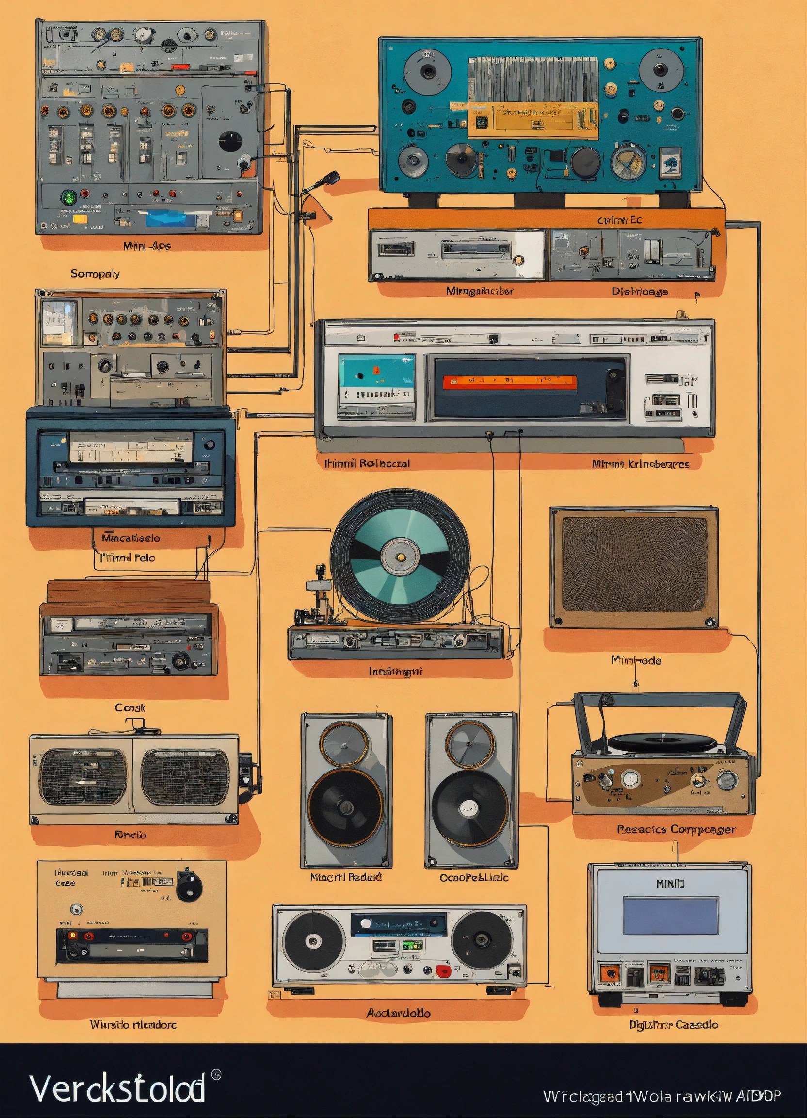Lexica - I want the audio recording devices in one combined picture 1 ...