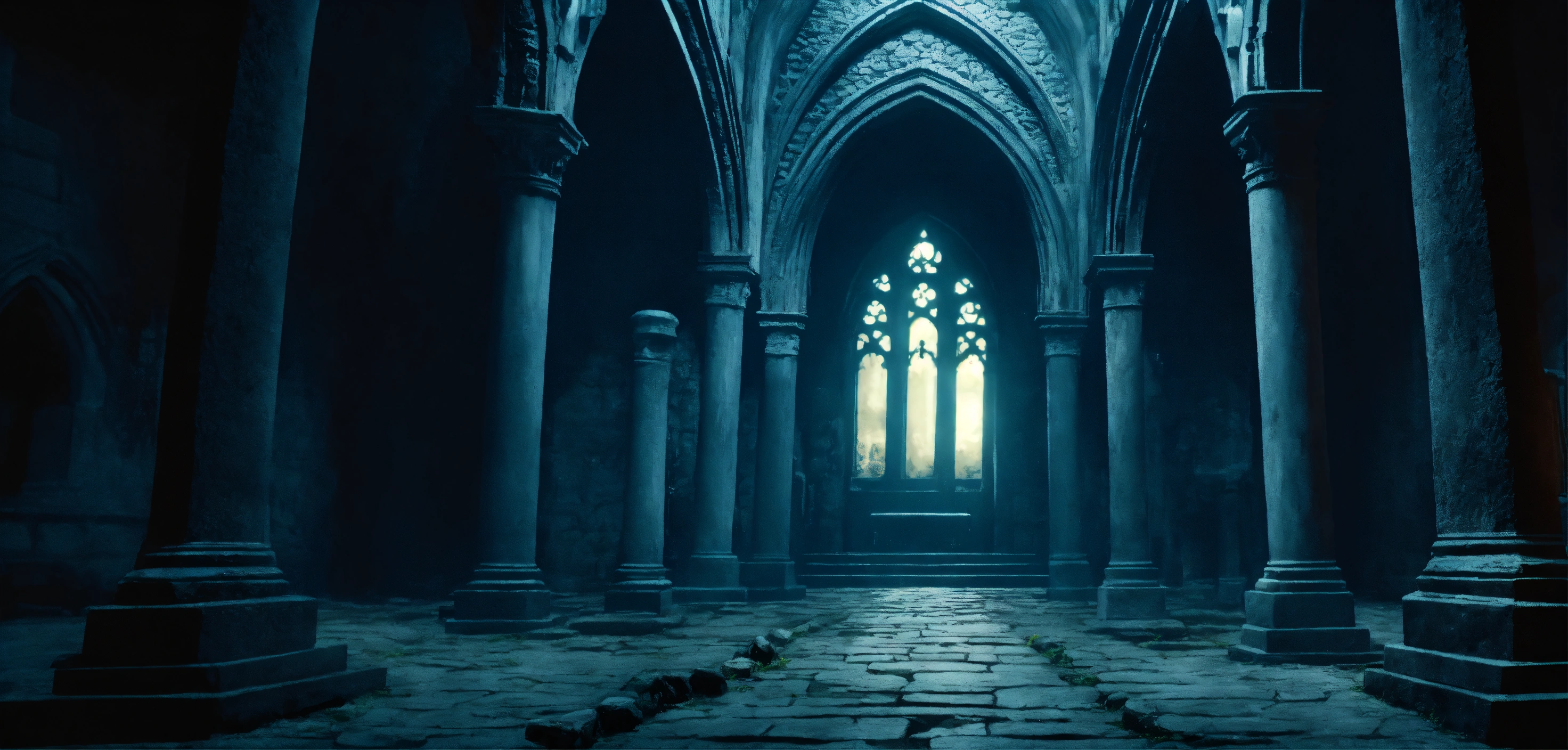 Lexica - Cinematic vampire underworld movie look, old gothic crypt by ...