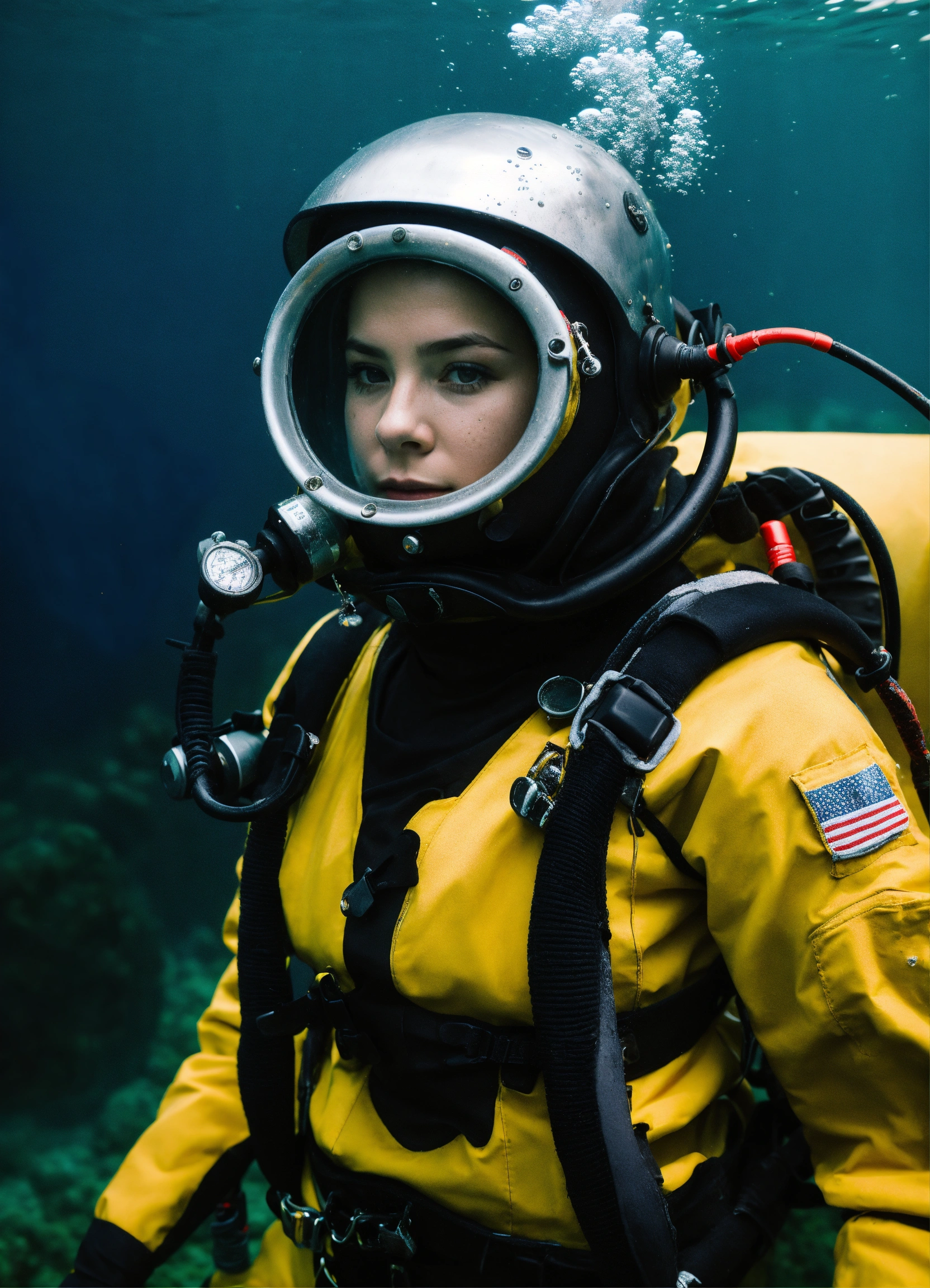 Lexica - Female diver in viking drysuit