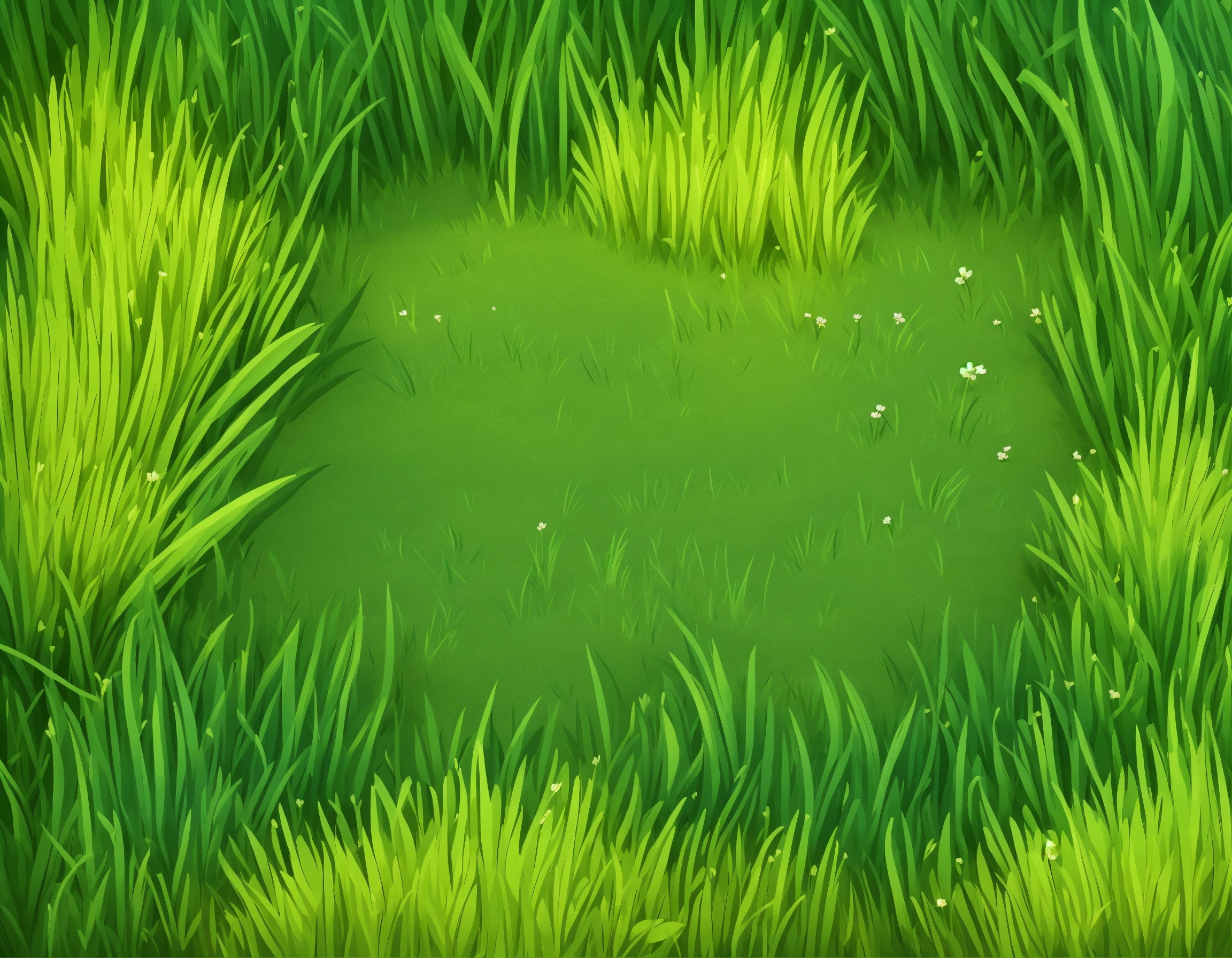 Lexica - Cartoon 2d grass, top-down view