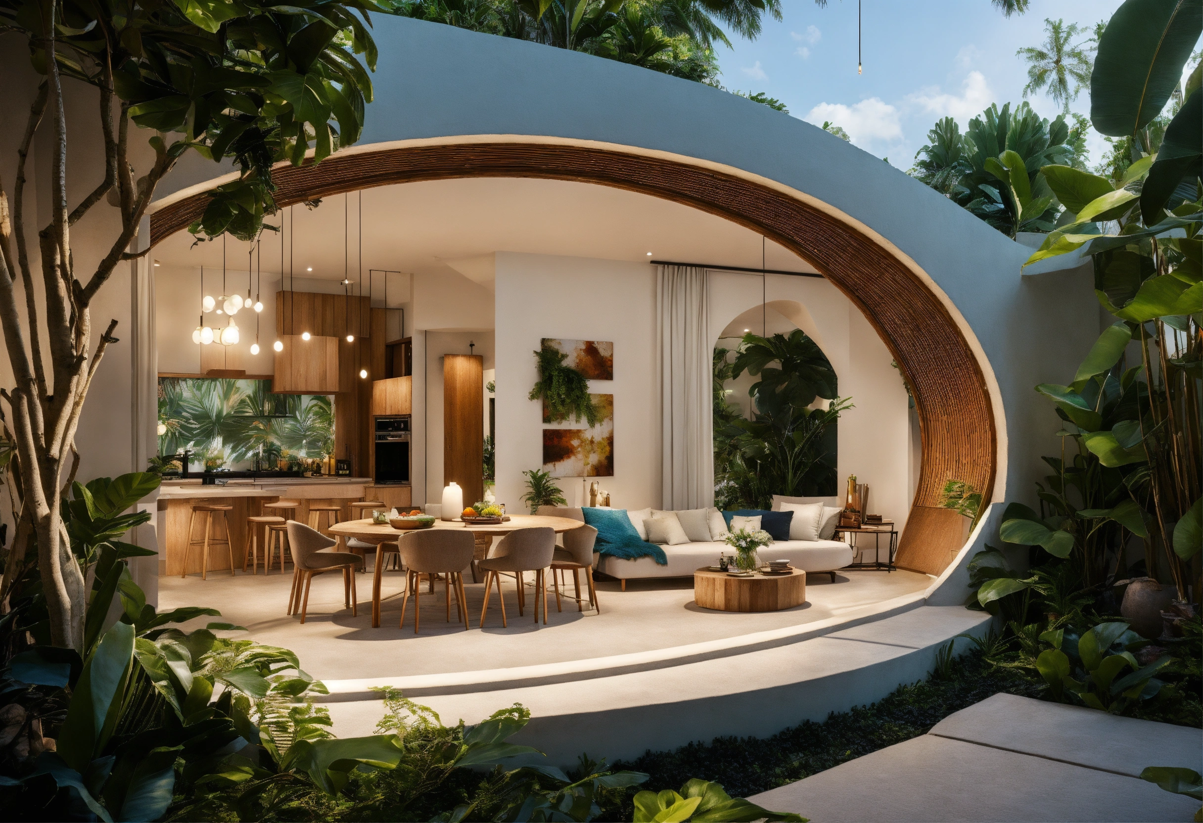 Lexica - Modern take on upscale bali inspired small condo white round ...