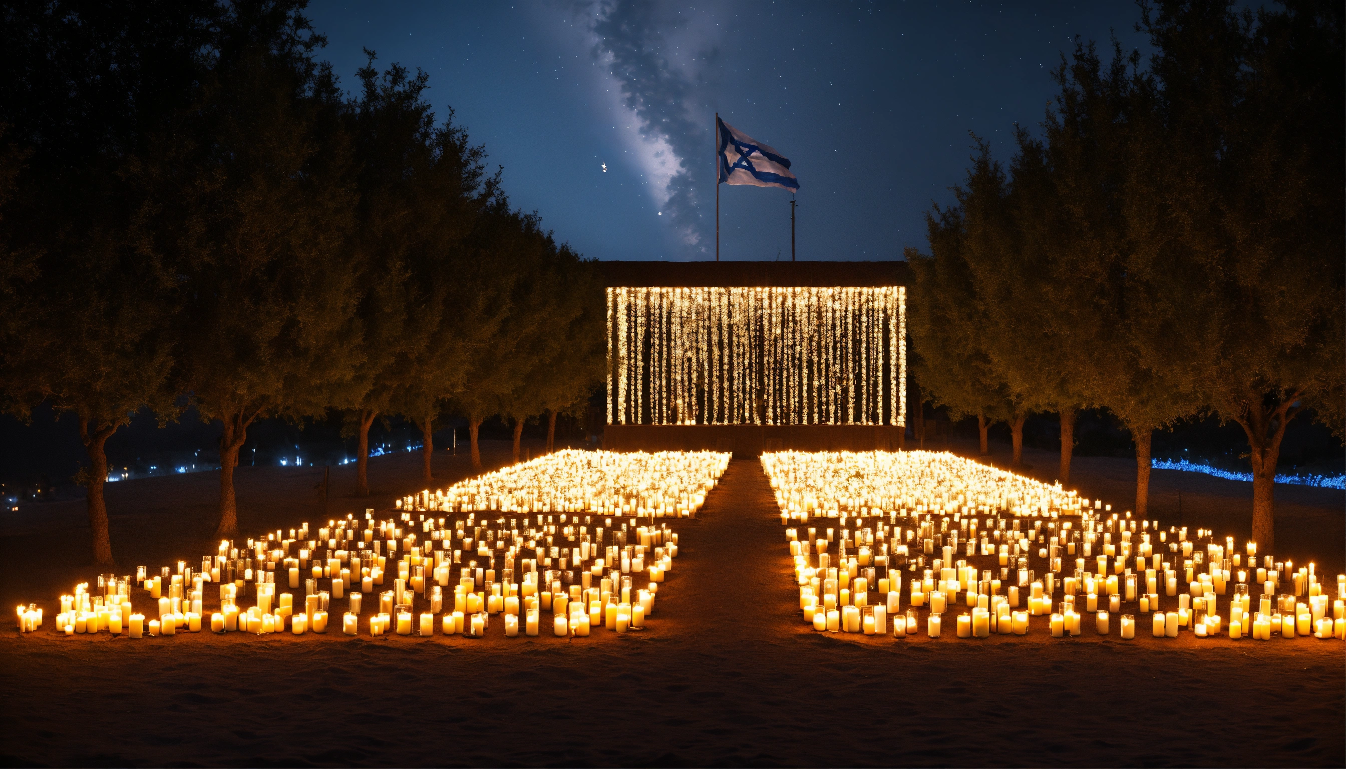 Lexica - Create for me a realistic 8K photo of a night lit by hundreds ...