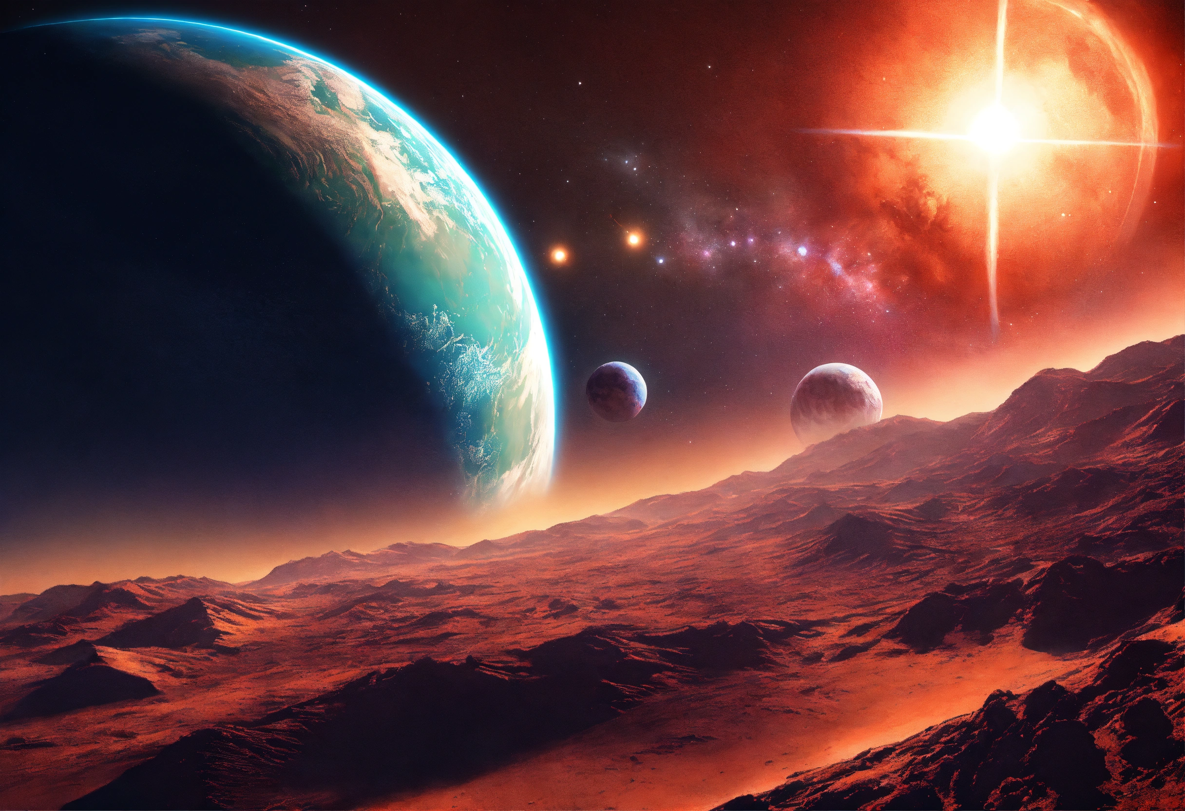 Lexica - Beautiful planet space scenery