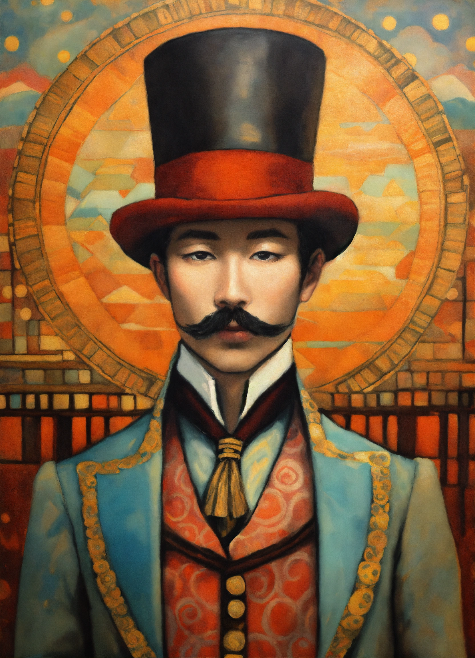 Lexica - Amazing Ringmaster wearing Ringmaster costume in the sunset in ...