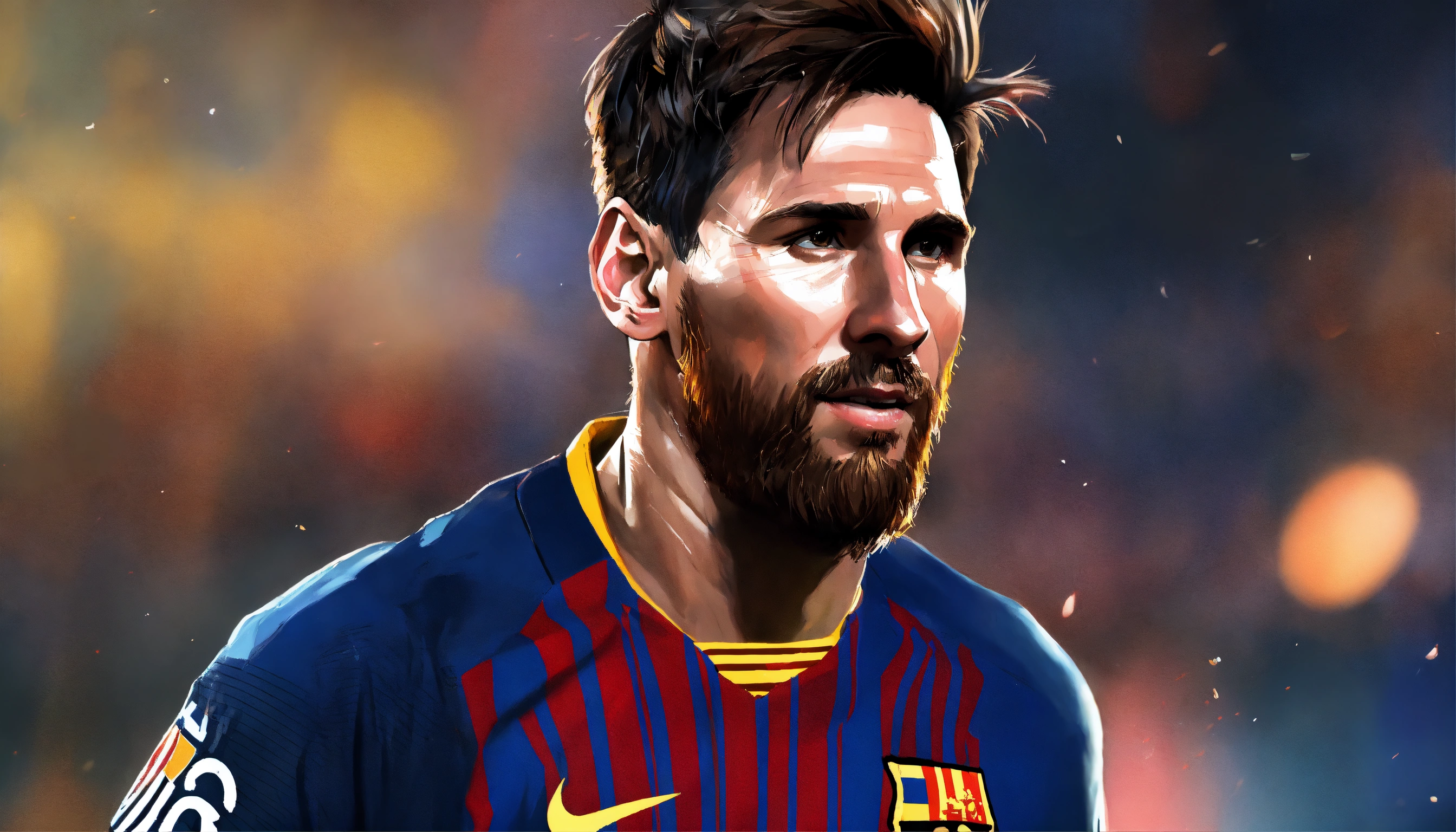 Lexica - Lionel messi, digital painting, artstation, concept art, matte ...