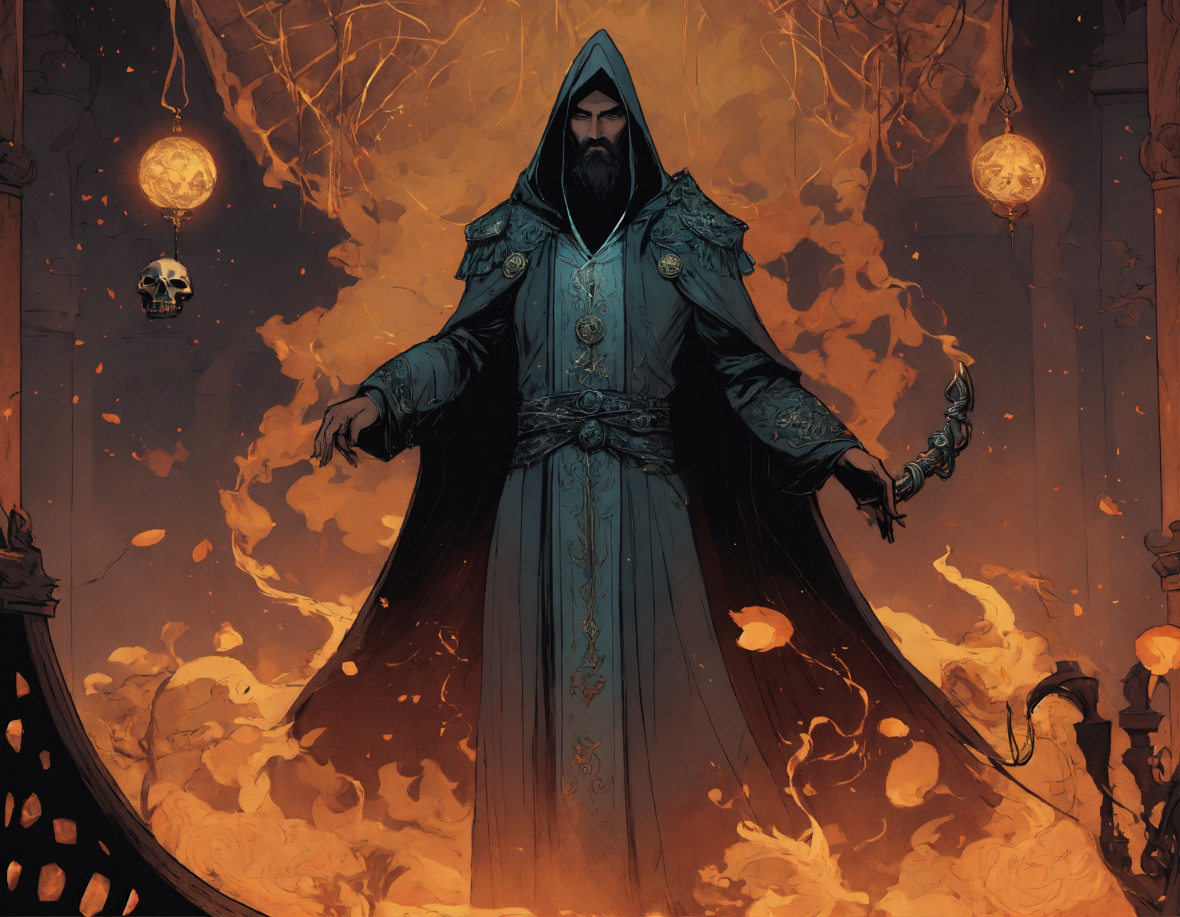 Lexica - A persian necromancer, shrouded in dark magic, commanding ...