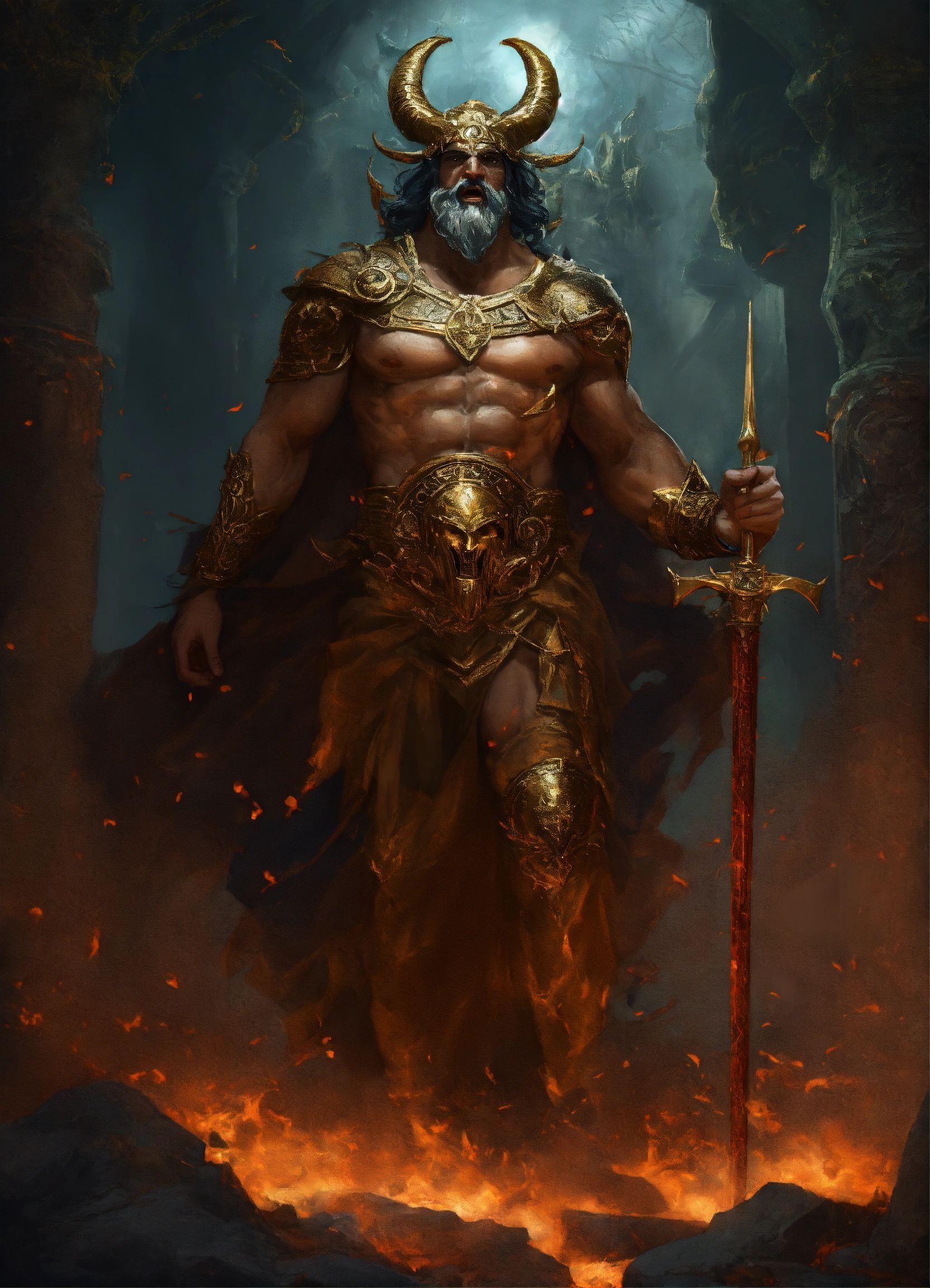 Lexica - Greek god of fear, terror, scary, full scene