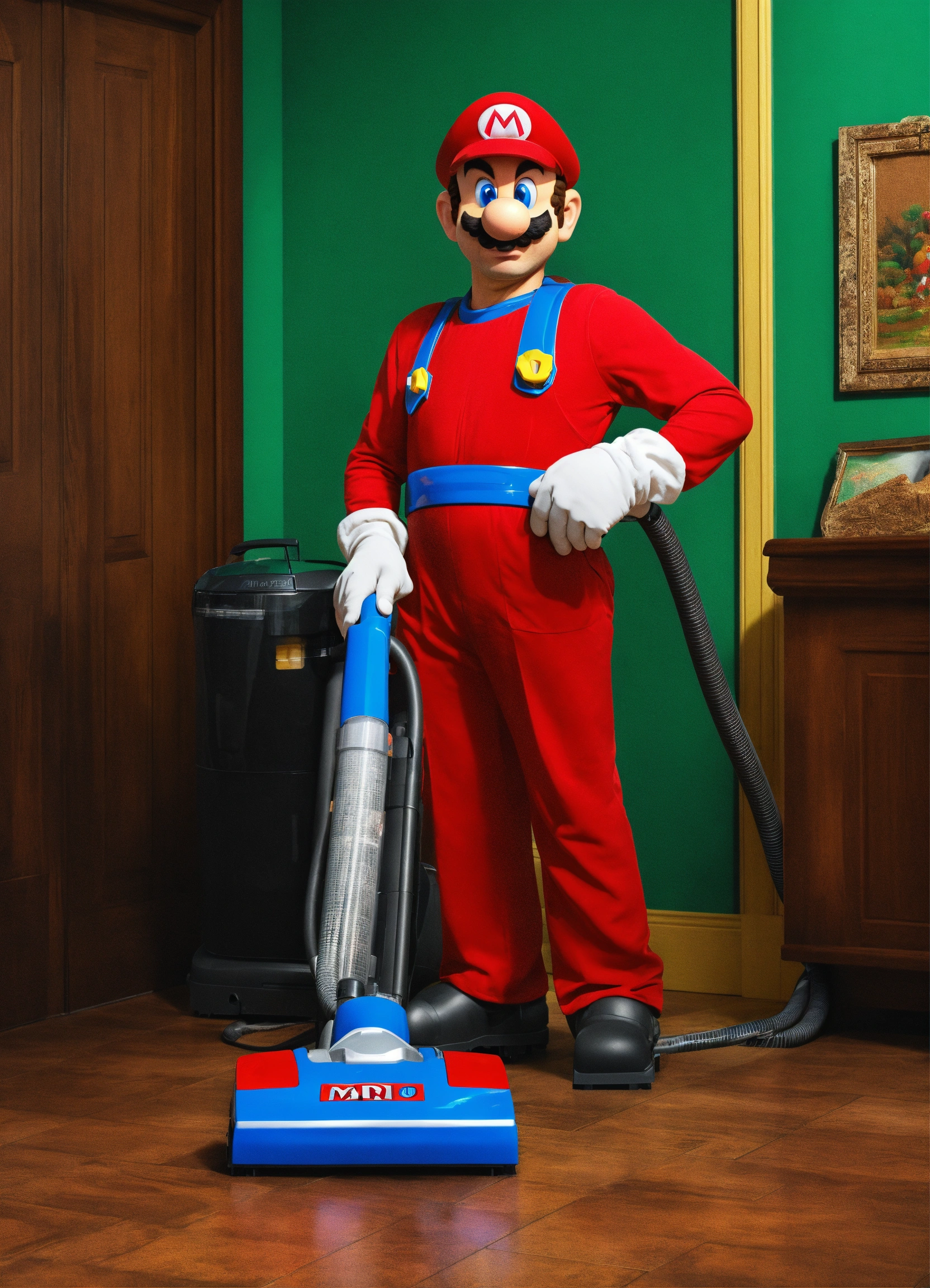 Lexica - Mario from Mario Bros. As a Vacuum cleaner