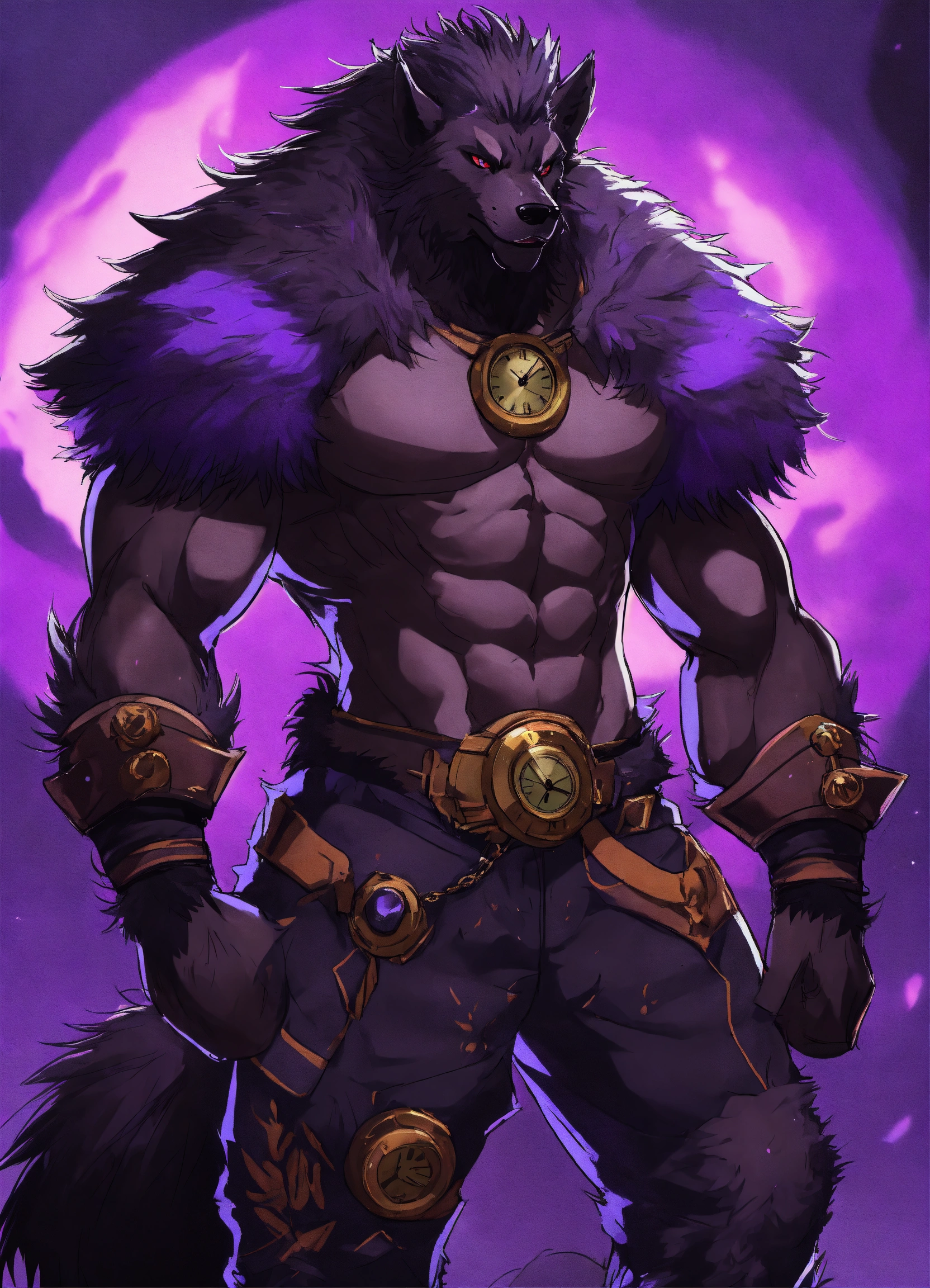 Lexica - African werewolf anime character, muscular physique, which is ...