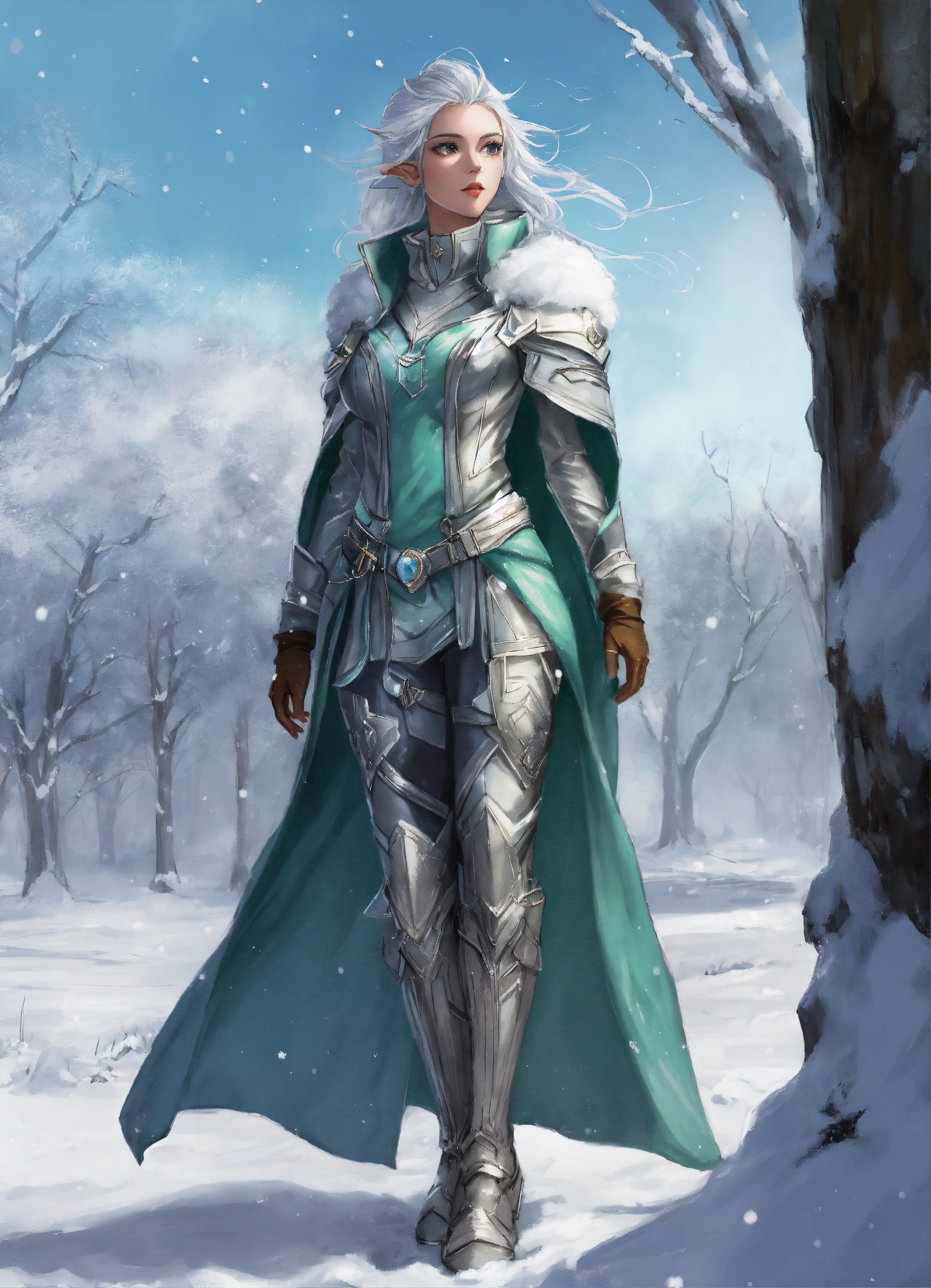 Lexica - Full body drawing of a sci fi high elf, royalty, futuristic ...