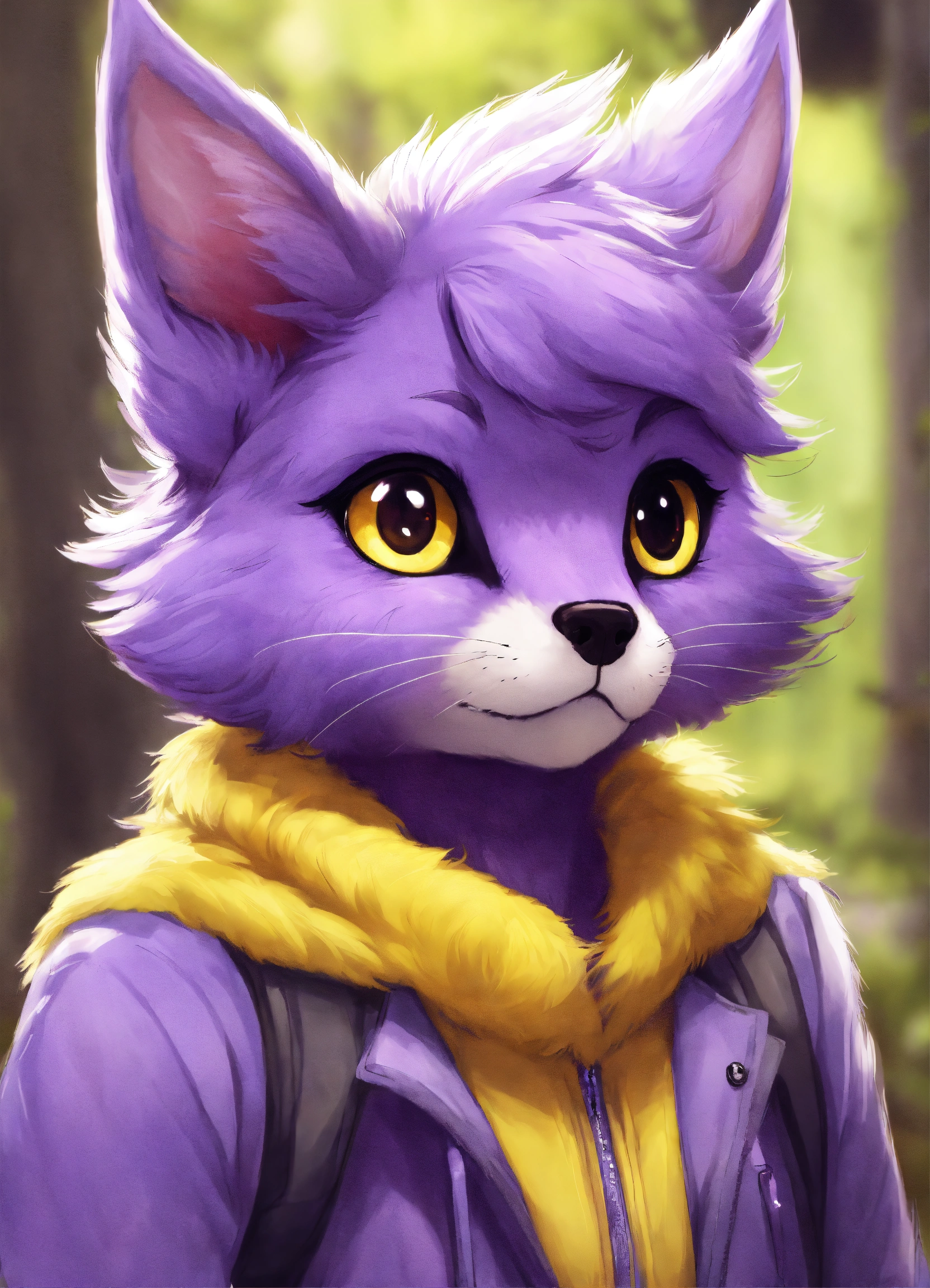 Lexica - A furry with lavender and yellow fur digital art cute anime ...