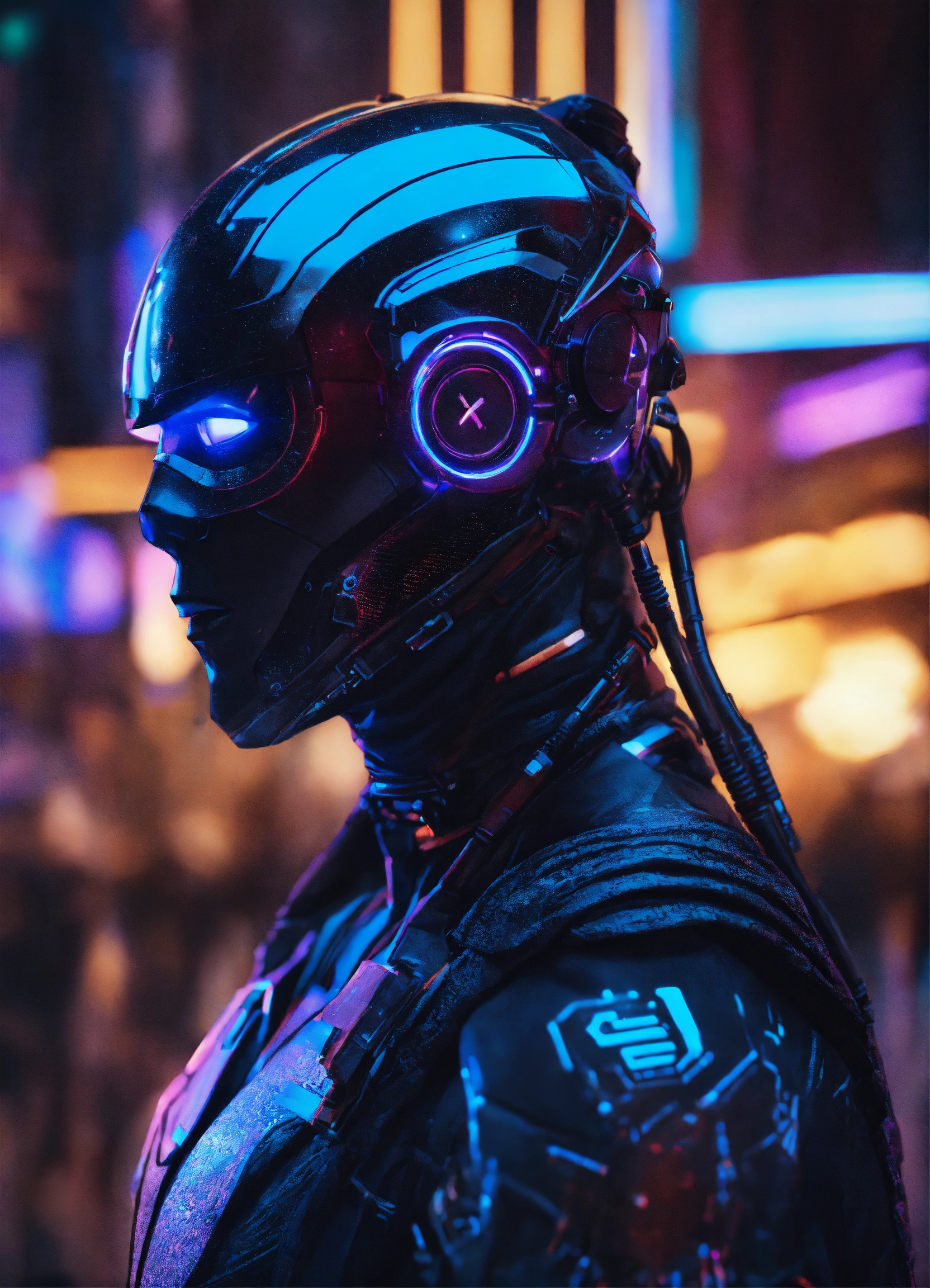 Lexica - A modern intelligent powerful black and blue Futuristic ...