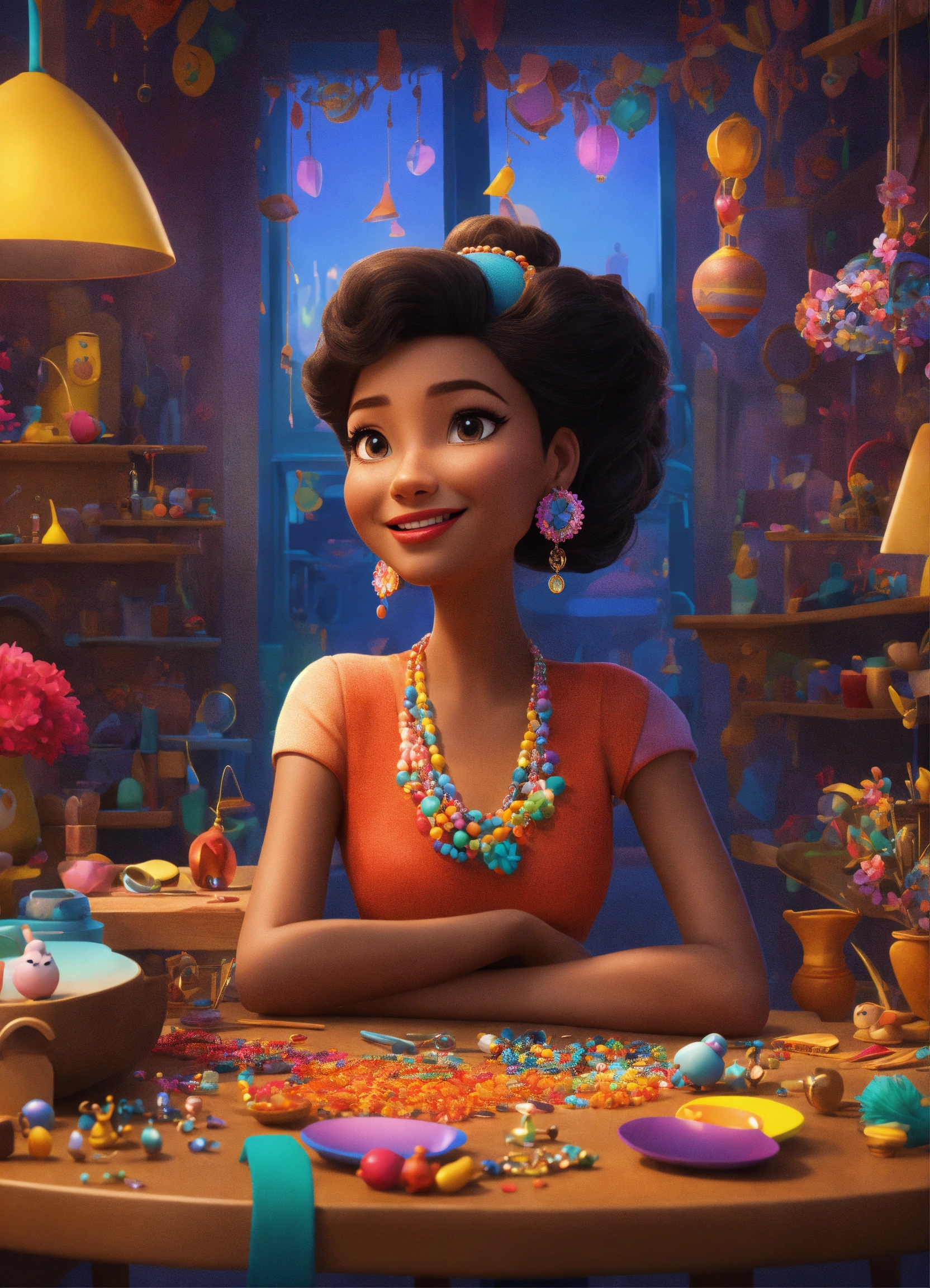 Lexica - Poster in the style of Pixar, with 3D animated characters and ...