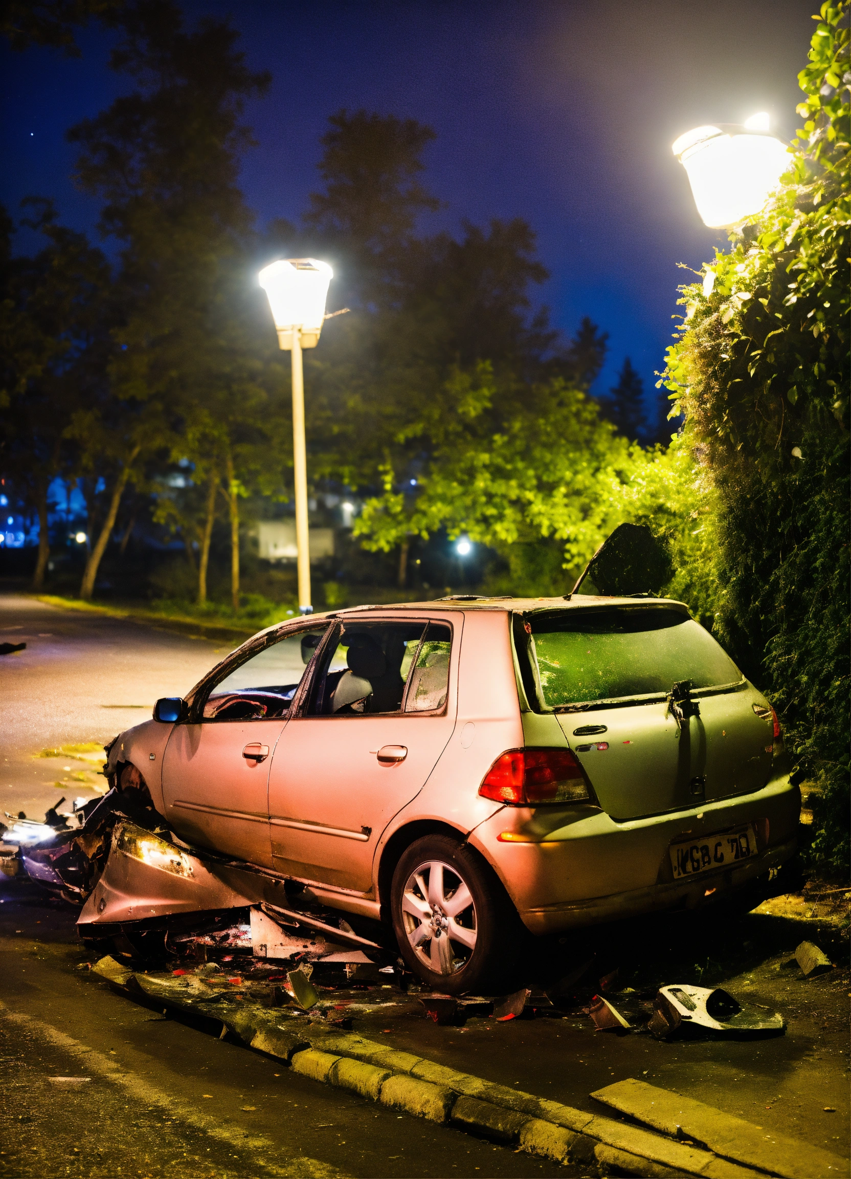 Lexica - Car crashed in the middle of the night