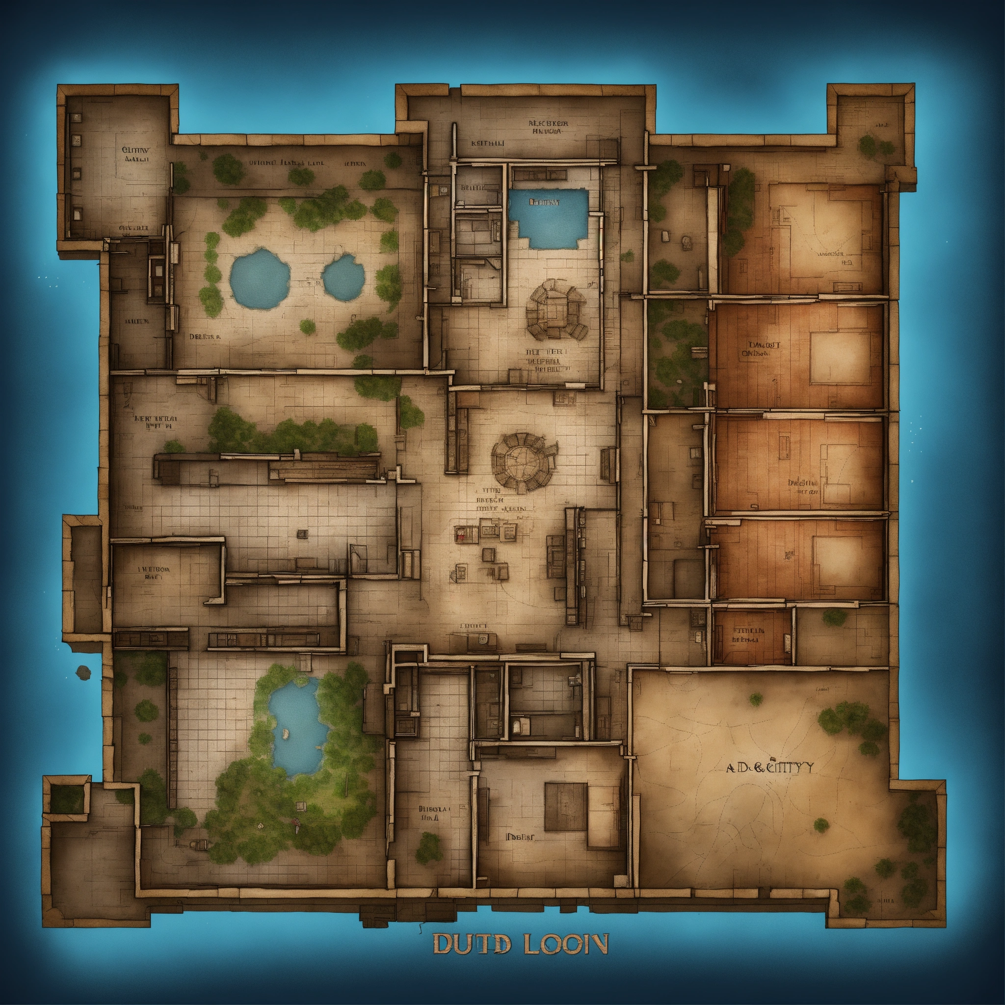 Lexica - Dnd city map blueprint. D&D, fantasy, cinematic
