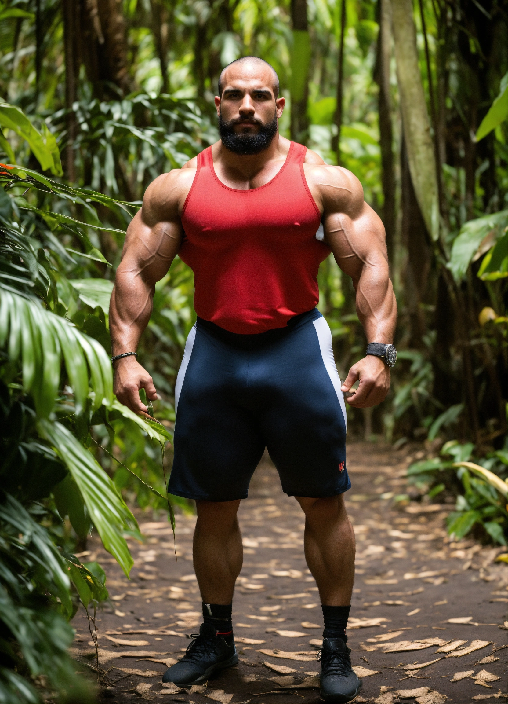 Lexica - 30-year-old man with big muscles, big bodybuilder, Puerto ...