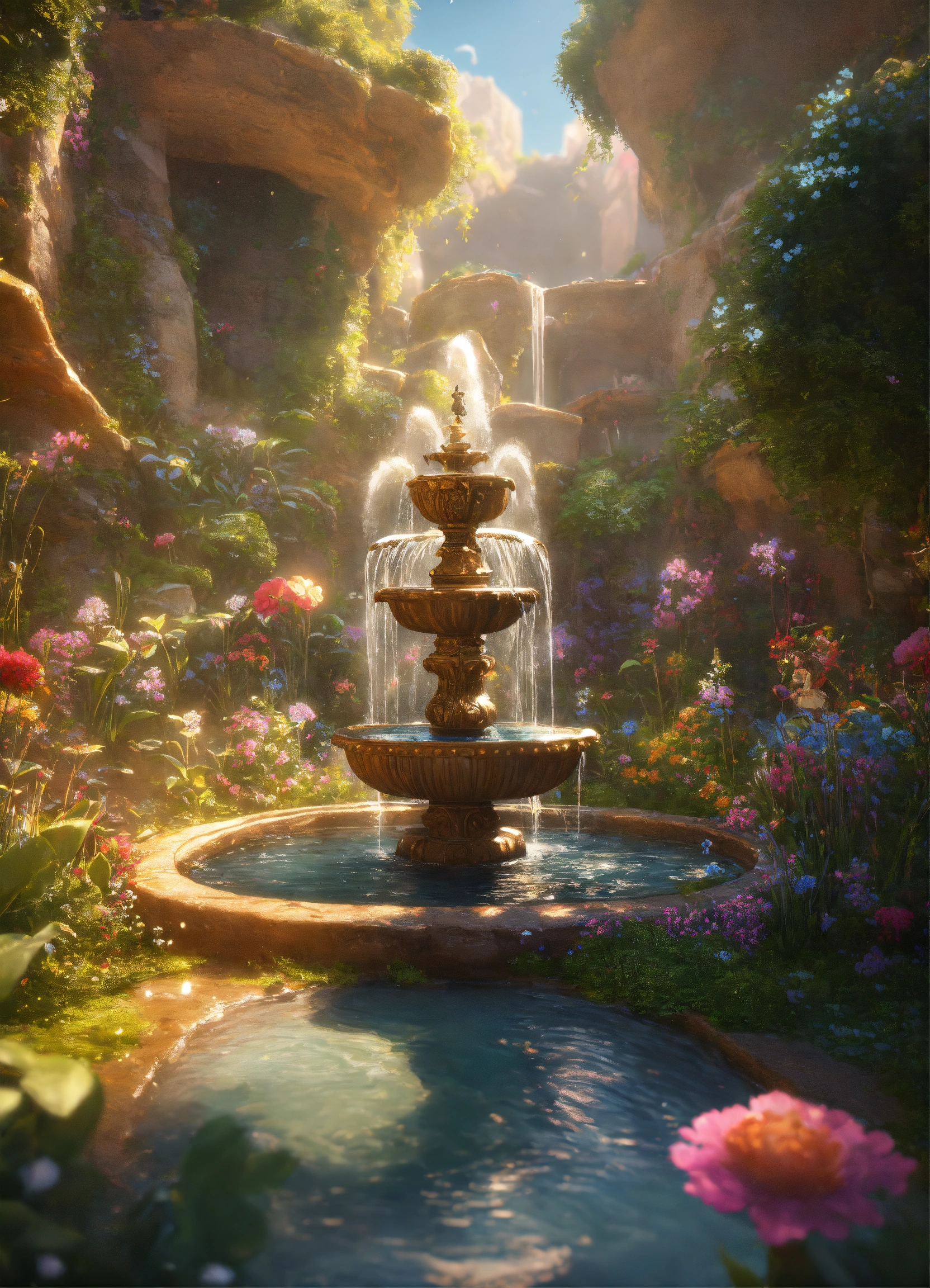 Lexica - Magical landscape, happy flower, hippie, fairy everywherem ...