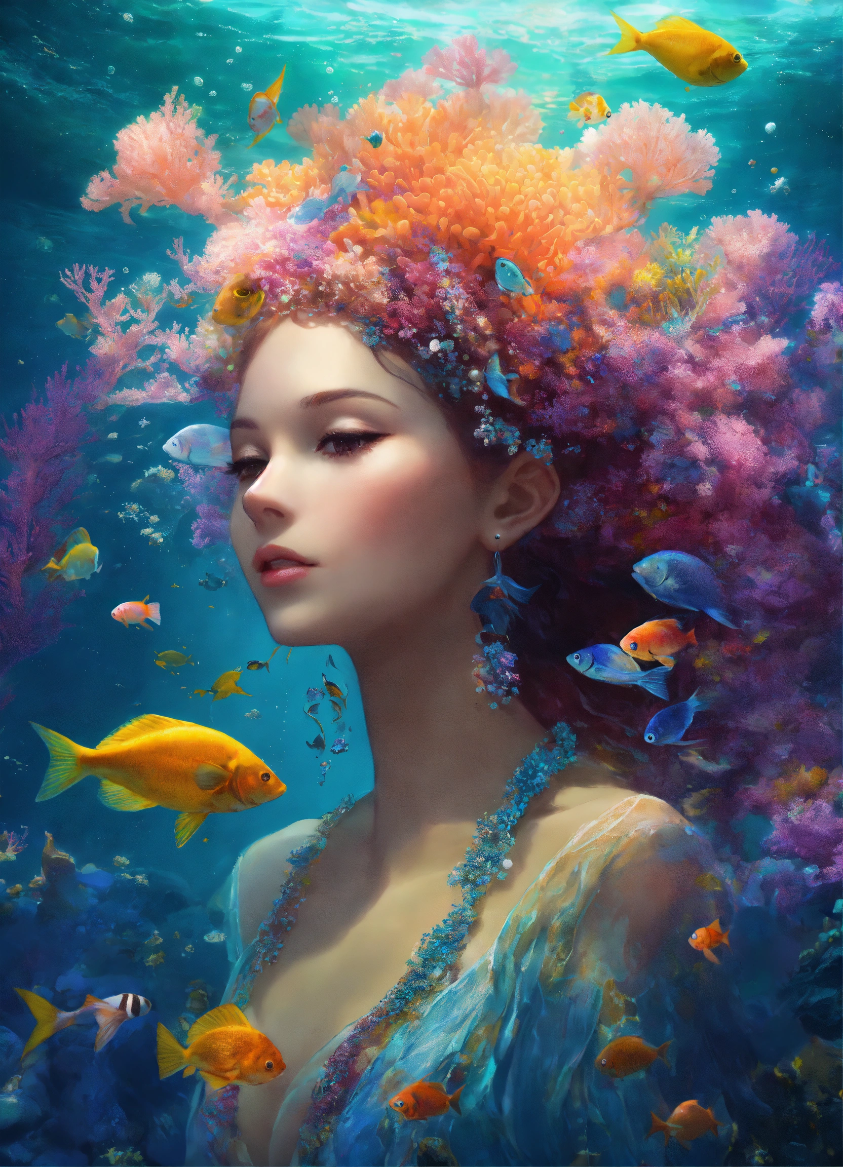 Lexica - Pearl of the ocean, deep sea avatar, feminine and beautiful ...