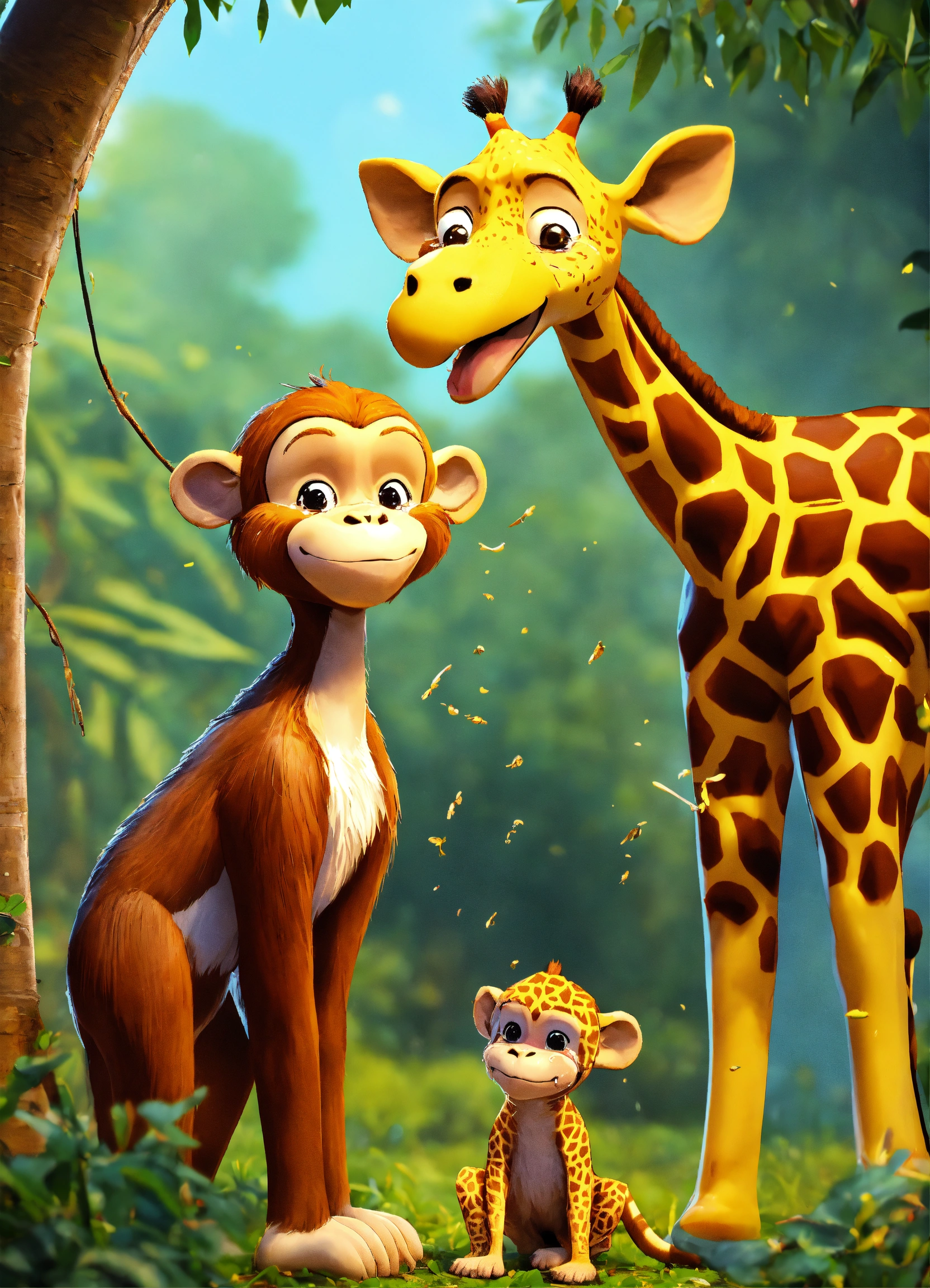 Lexica - Perfect children's images with all the 3D details of a monkey ...
