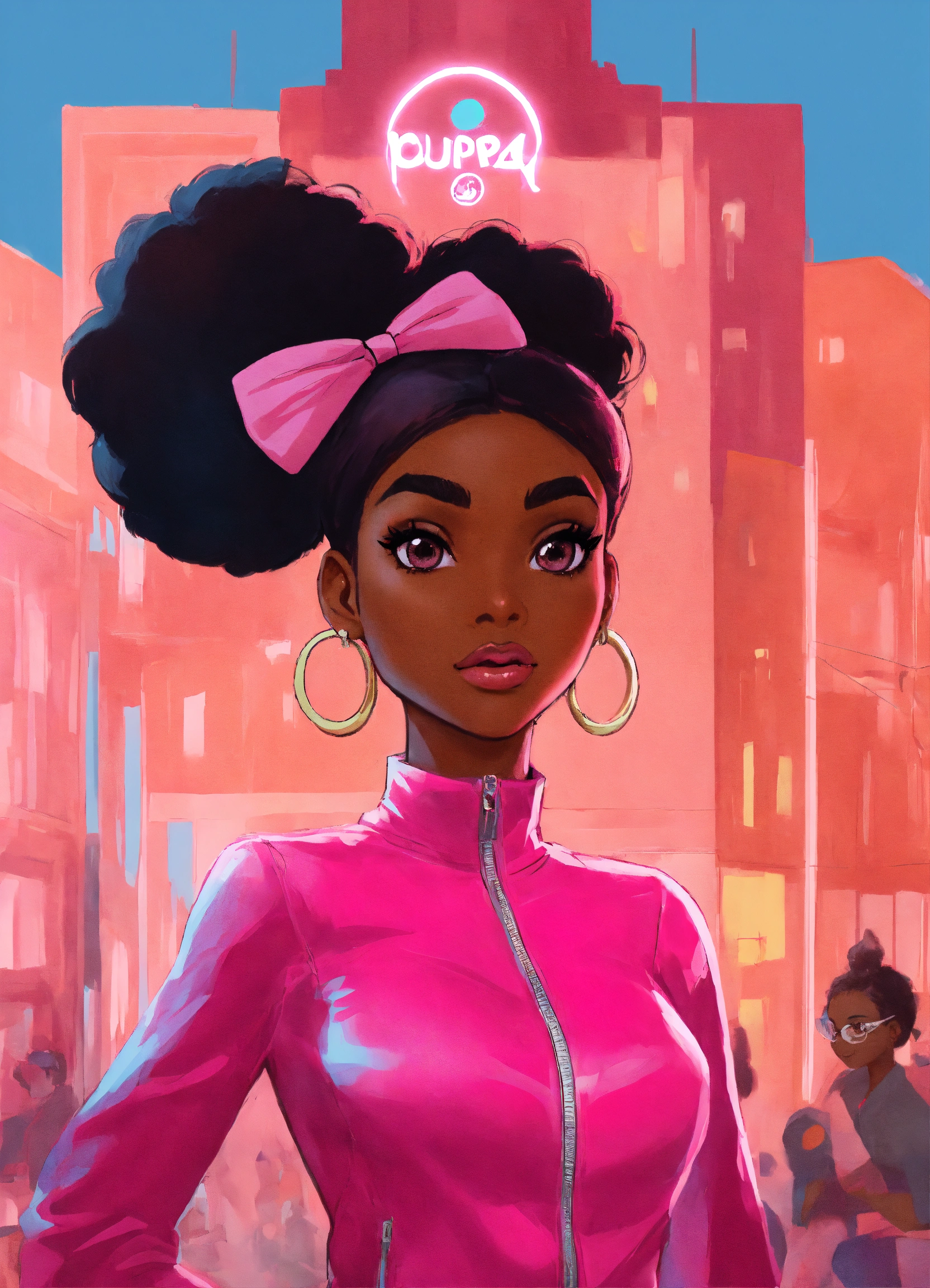 Lexica - Create a playful power puff girl inspired 4 black female ...