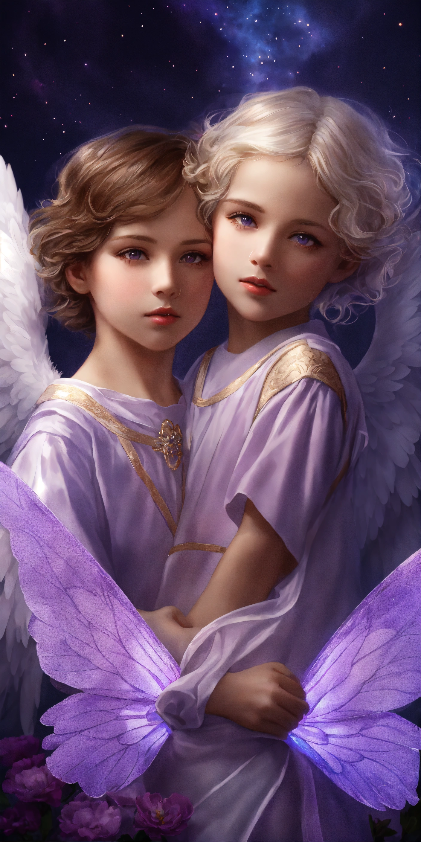 Lexica - 2 Guardian Angels, one is a boy and the other angel is a 7 ...