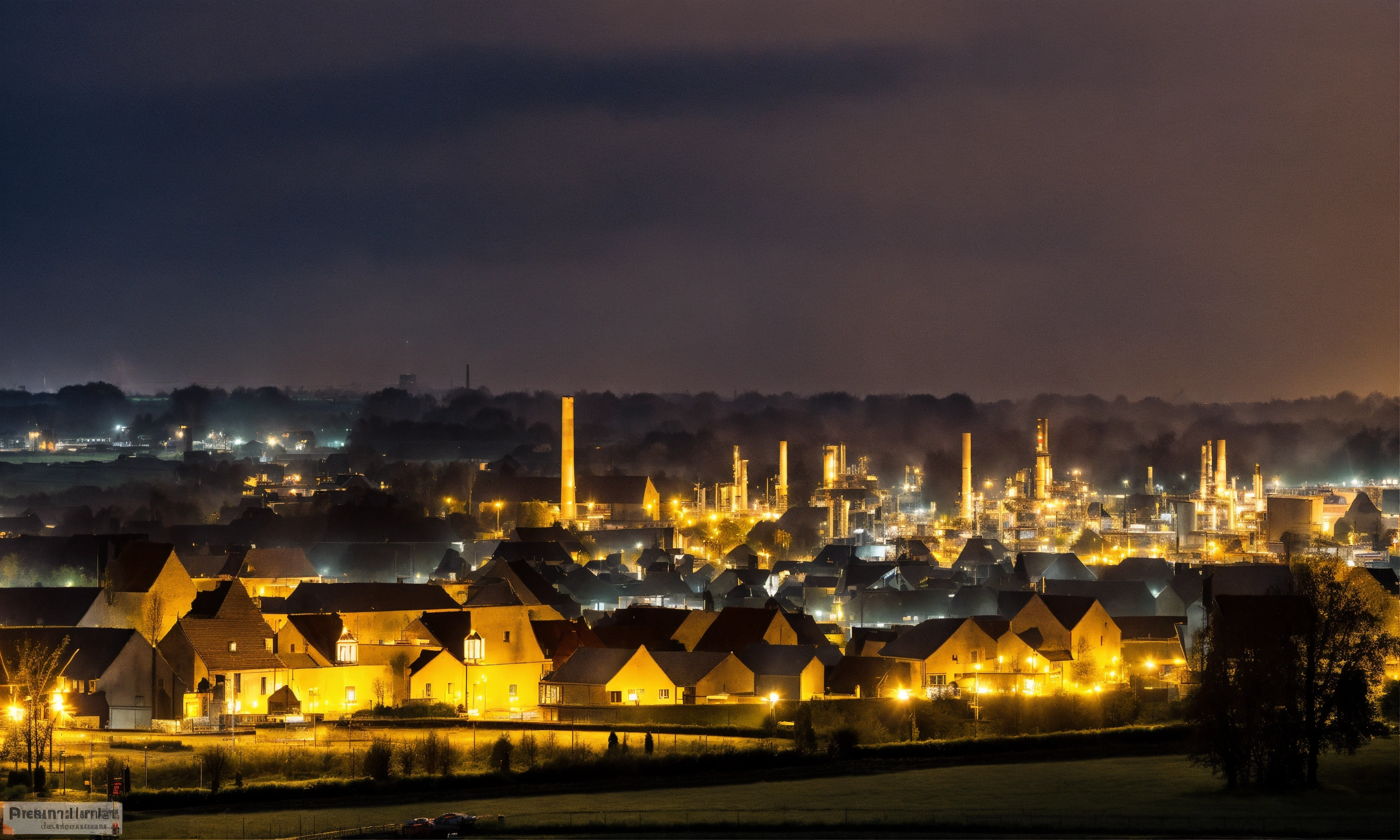 Lexica - Cityscape of Genappe in Belgium at dawn. With a sugar factory ...