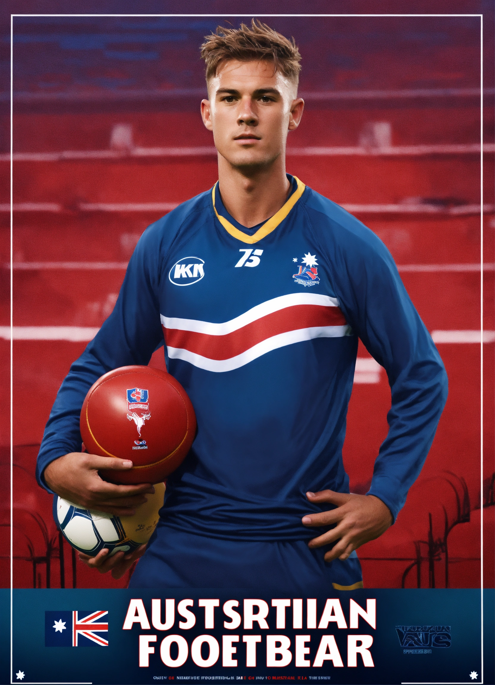 Lexica - Australian football Red and blue team