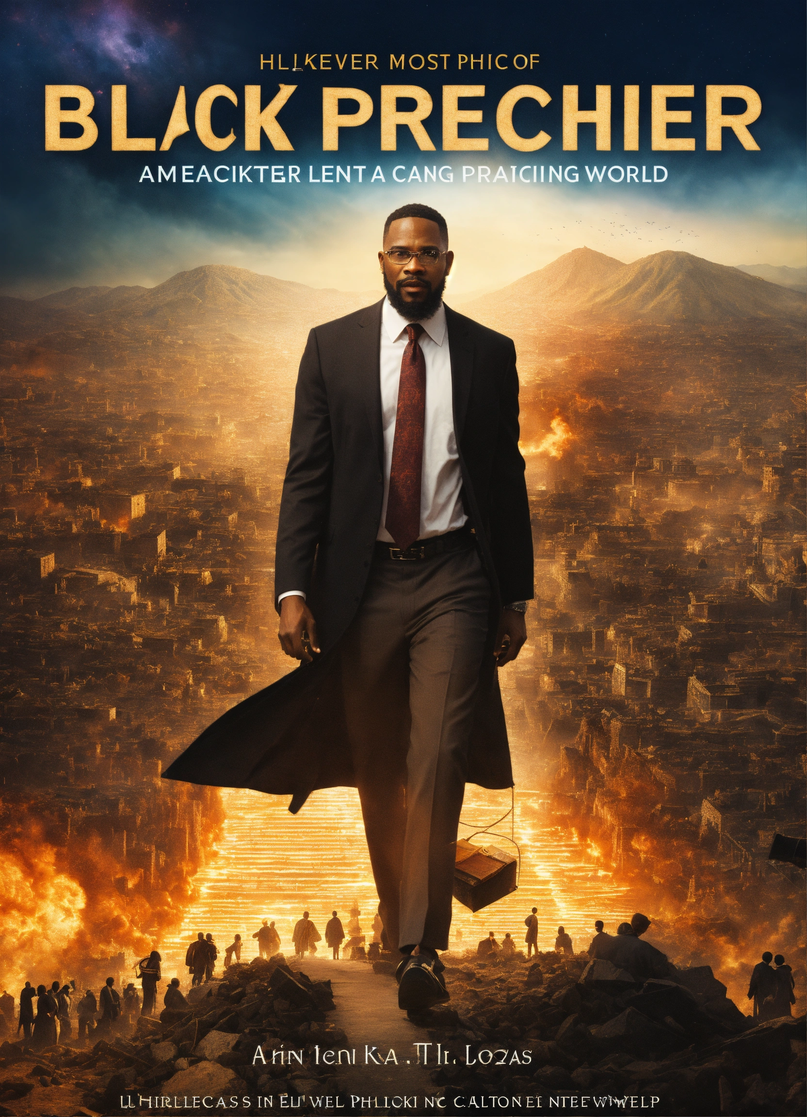 Lexica - Book cover with photos of black preacher walking into a ...