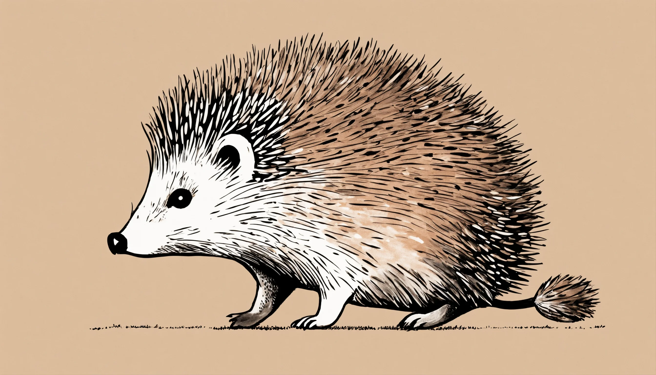 Lexica - A cute minimalistic simple hedgehog side profile Clipart ...