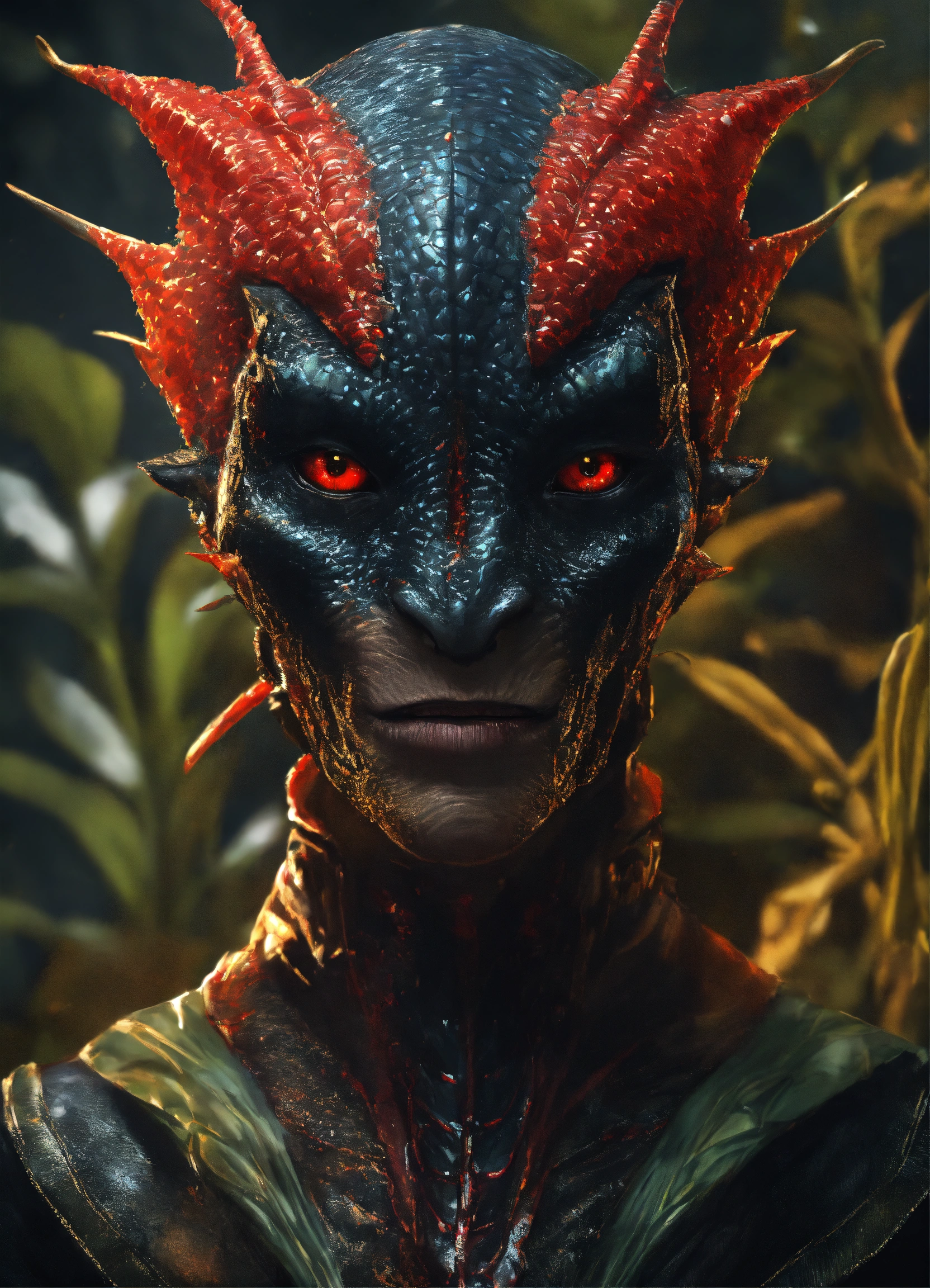 Lexica - Realistic drawing a full body portrait of an alien plant-human ...