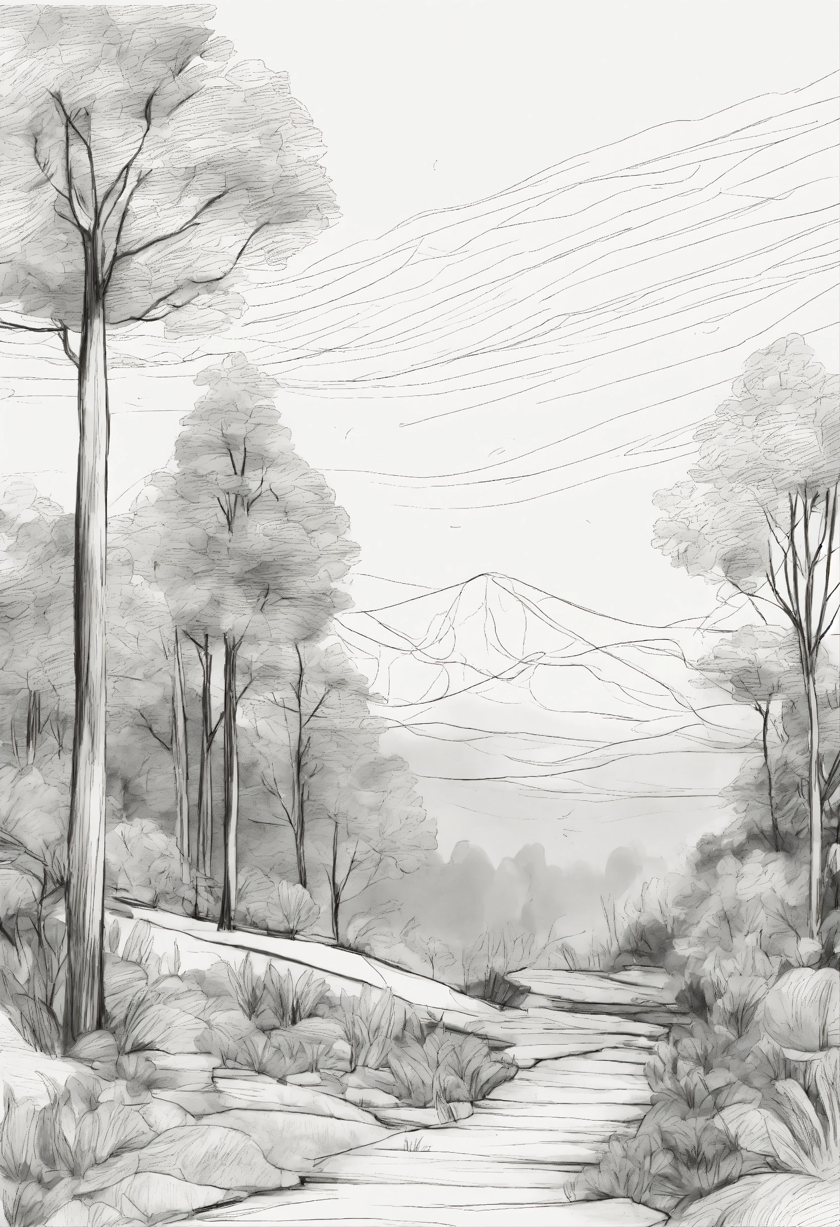 Lexica - Sketch simple beautiful drawing with style, white background